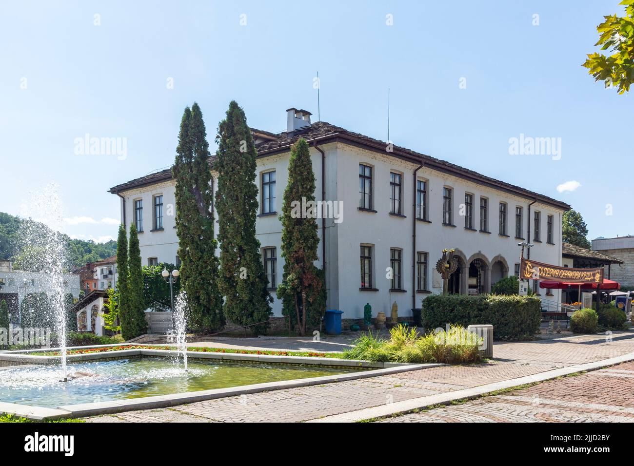 TROYAN, BULGARIA - AUGUST 31, 2021: Amazing view of center of town of ...