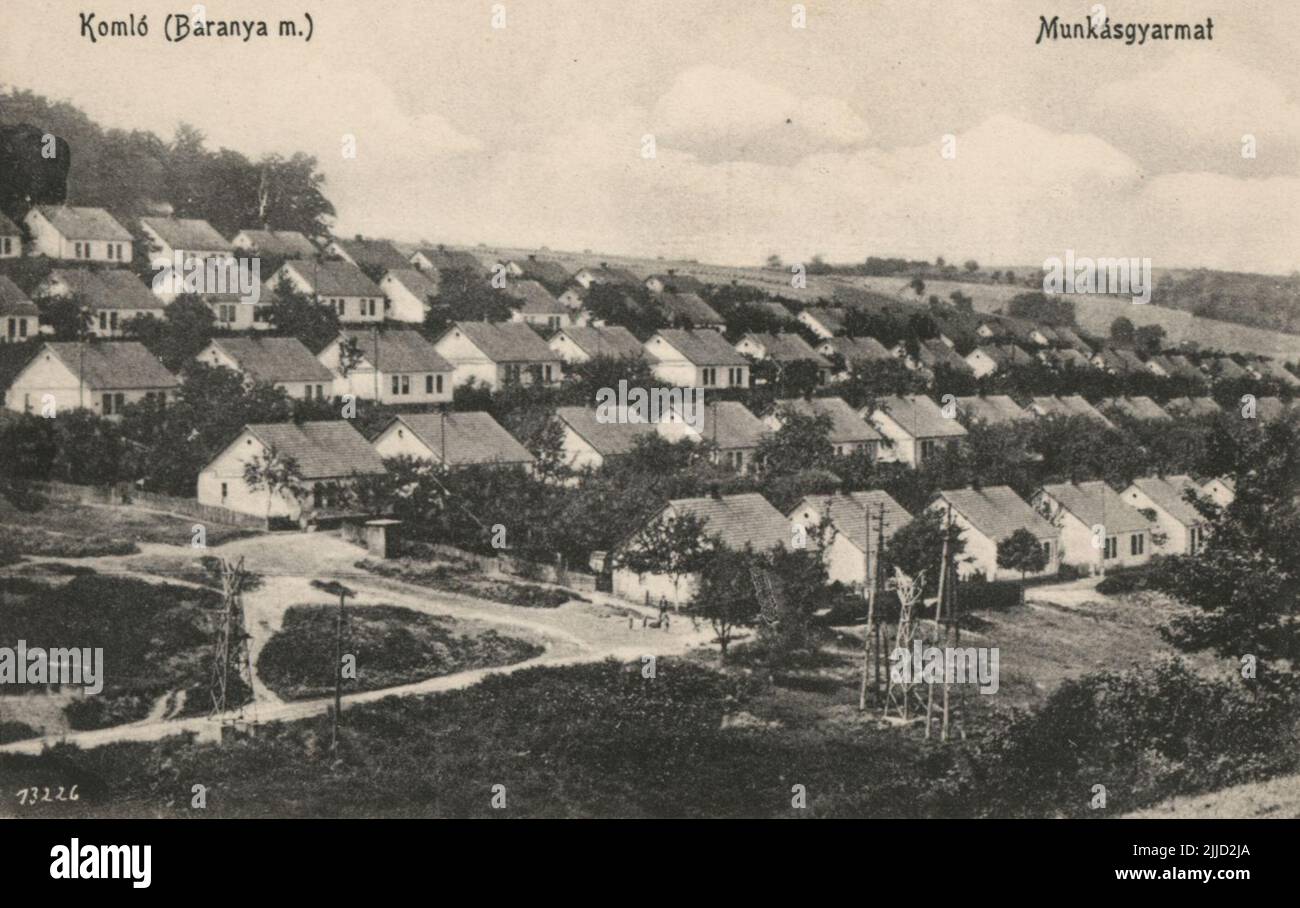 Hops. Picture postcard of Komló from the 1920s. The Local History ...