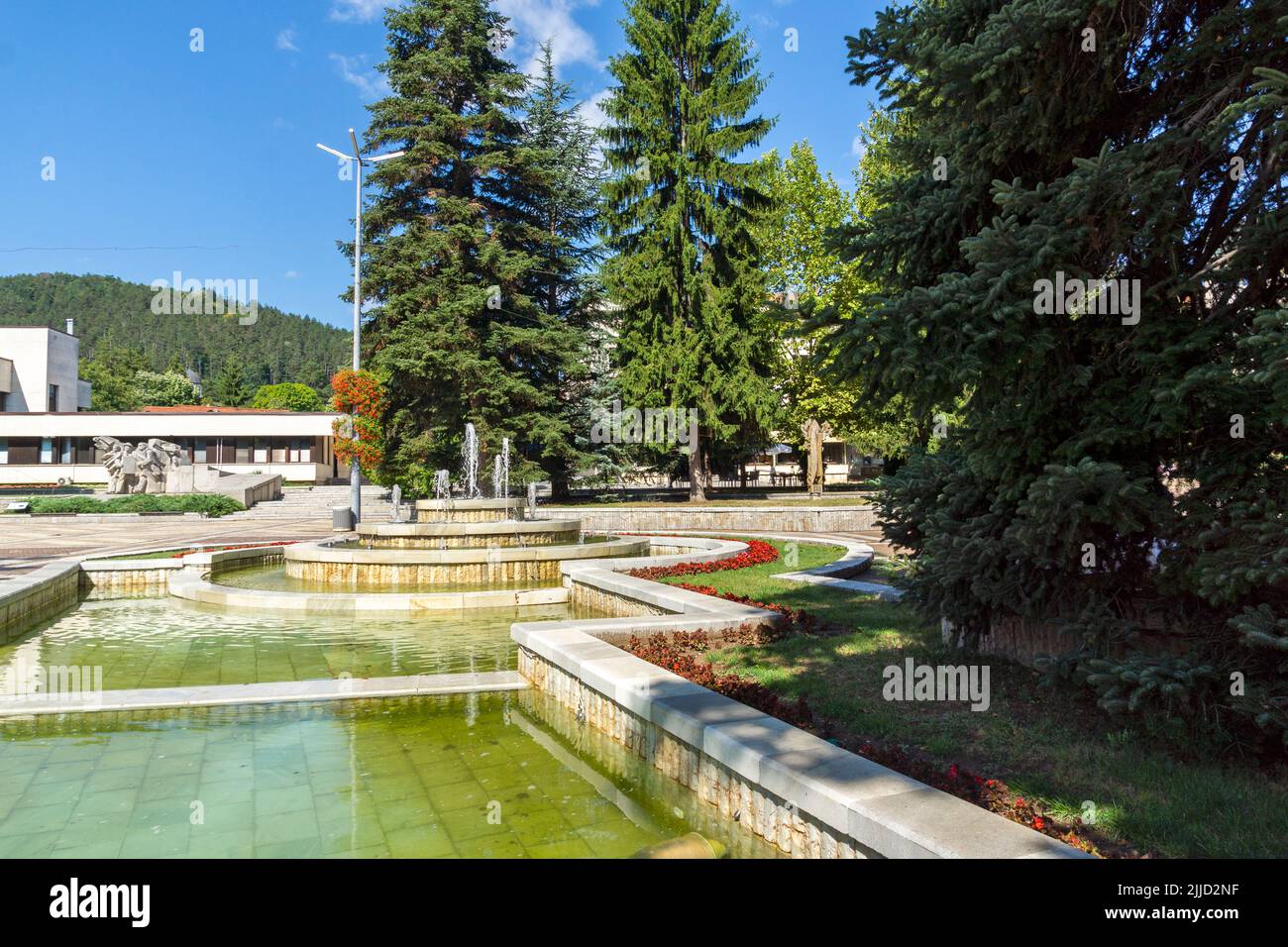 TROYAN, BULGARIA - AUGUST 31, 2021: Amazing view of center of town of ...