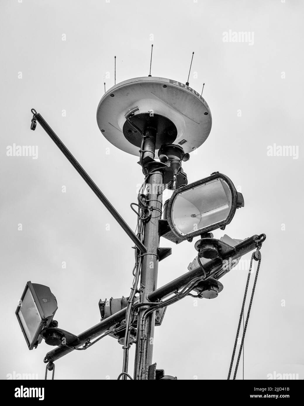 Lights on boat Black and White Stock Photos & Images - Alamy