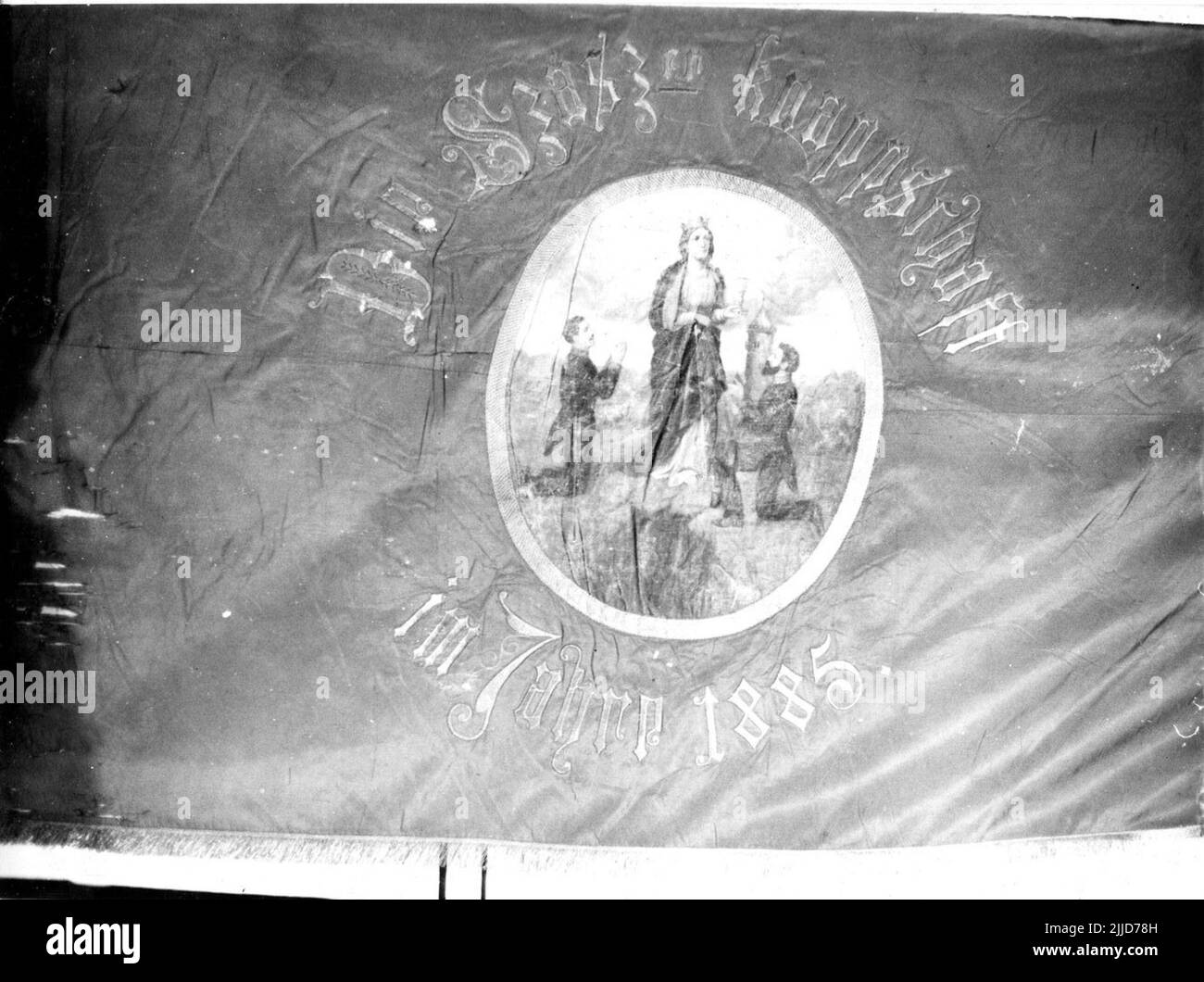 Saint Borbála mining flag. Saint Barbara miner-flag. The Local History ...
