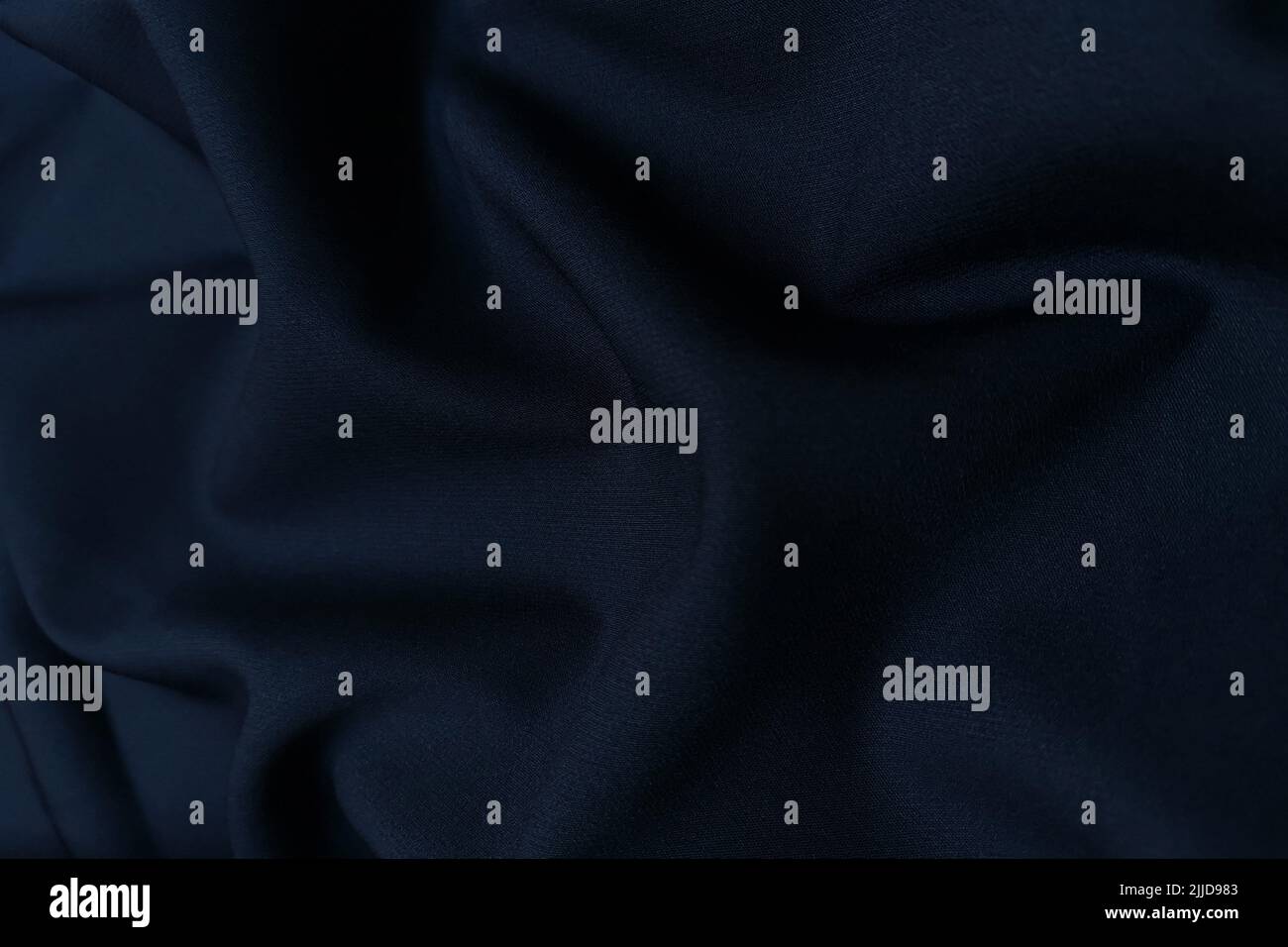 Blue crumpled or wavy fabric texture background. Abstract linen cloth ...