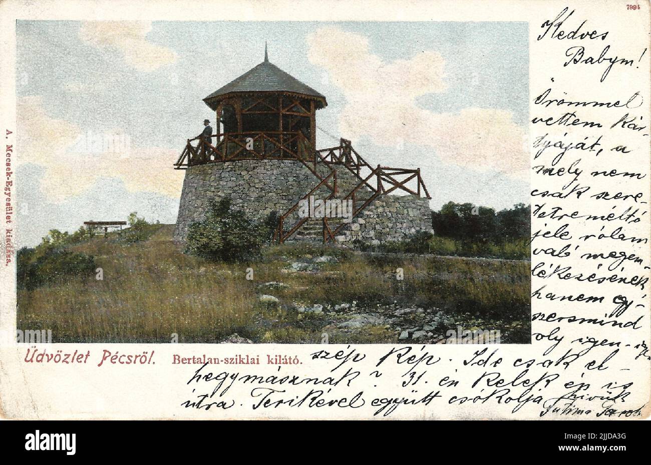 Greetings from Pécs - Bertalan -Sziklai Lookout. The former Bertalan ...