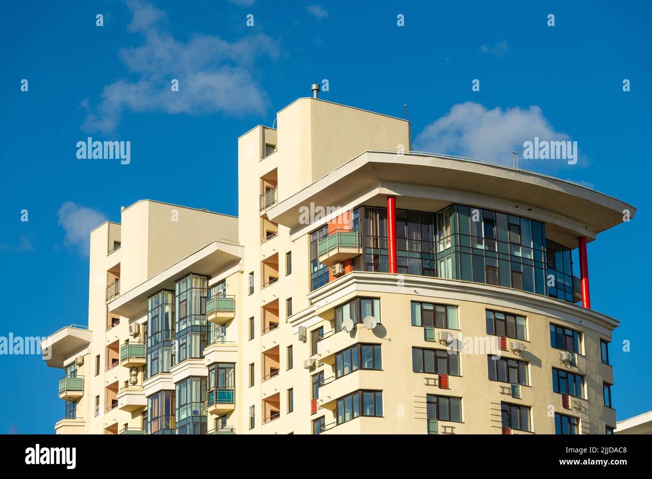 skyscraper architectural residential building in modern city Stock ...