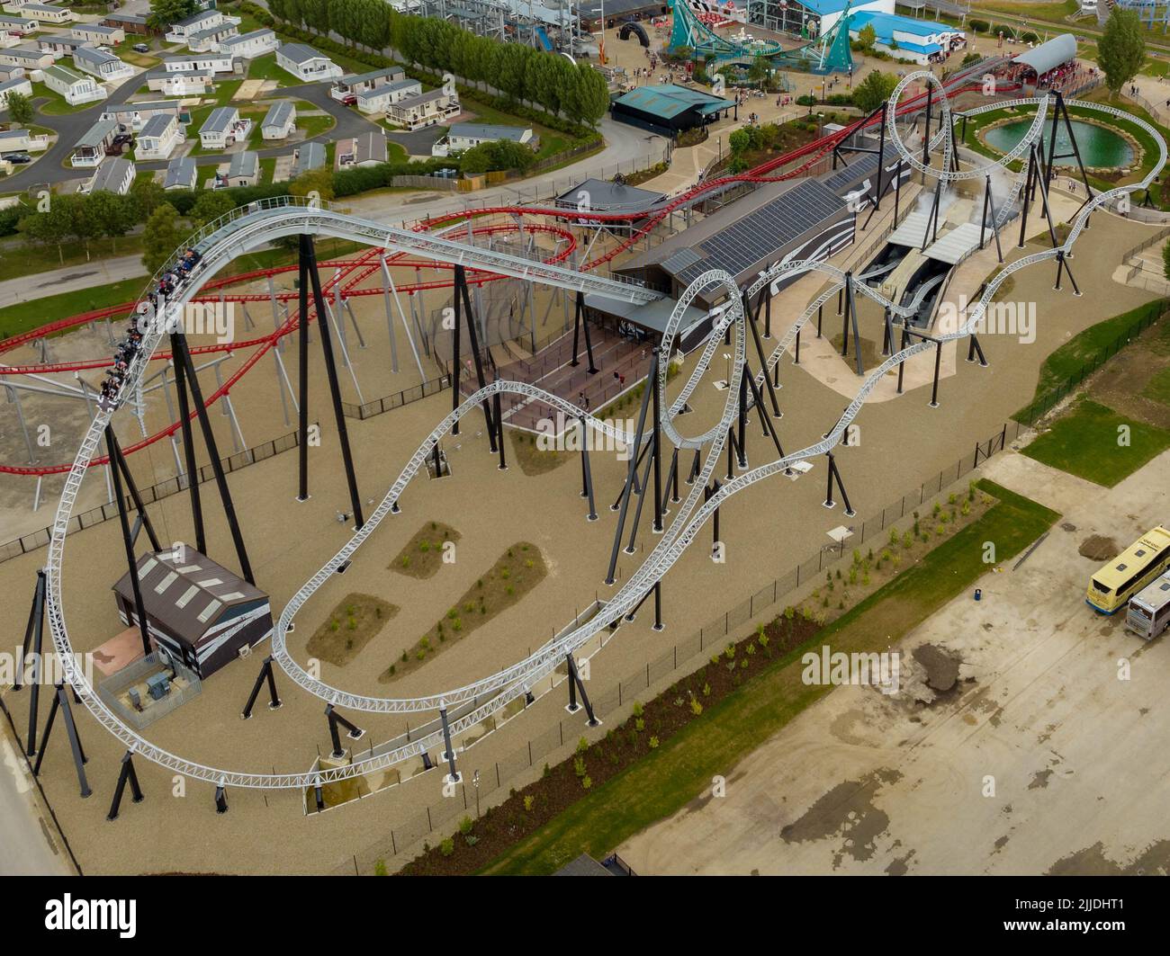 A Unique View From The Air Of Sik The Brand New 10 Looping Roller A Unique View From The Air Of Sik The Brand New 10 Looping Roller
