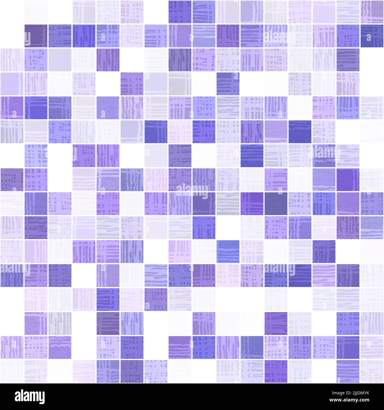 Tiny purple geometric mosaic pixel grid seamless pattern. Modern square ...