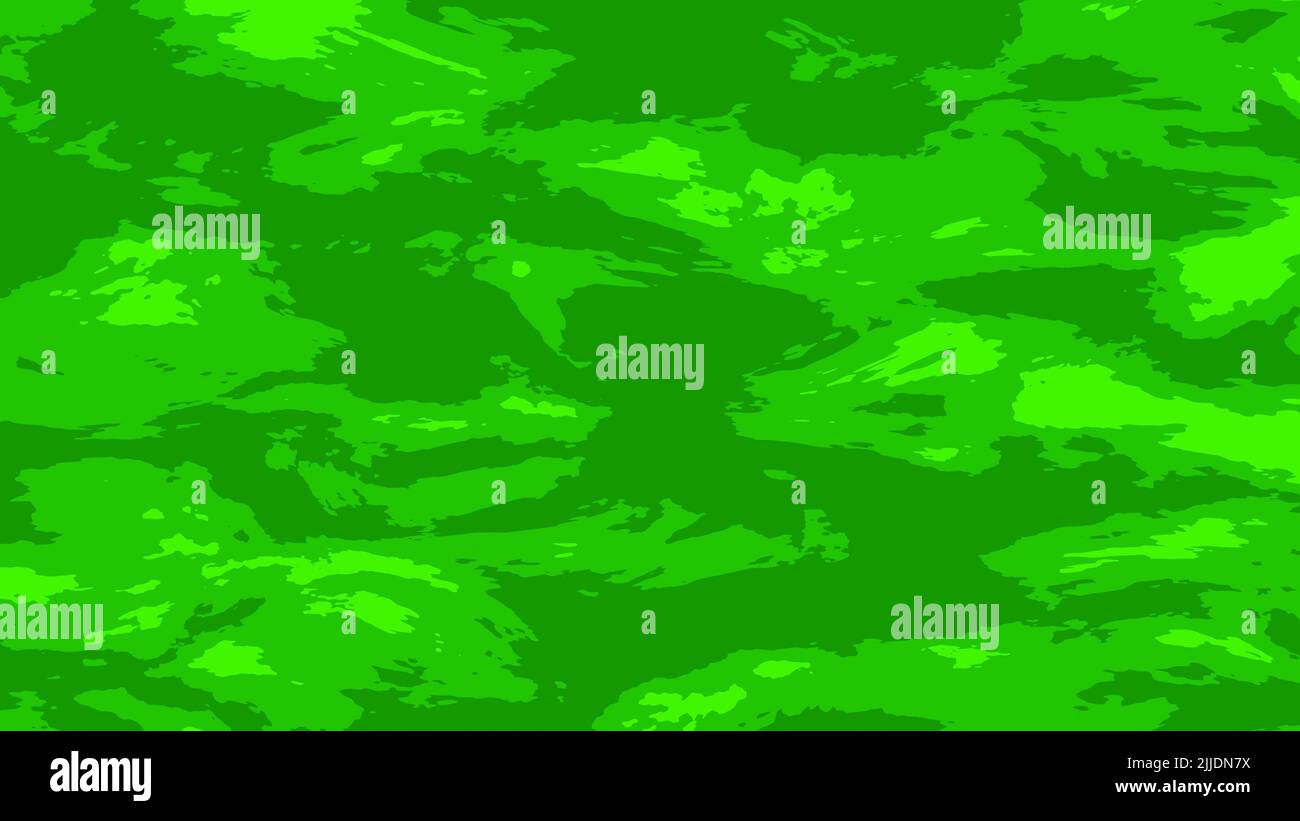 3D rendering. Green background with paint stains with different shades ...