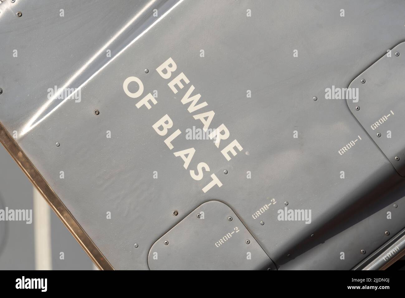 Warning stencil on jet aircraft hi-res stock photography and images - Alamy