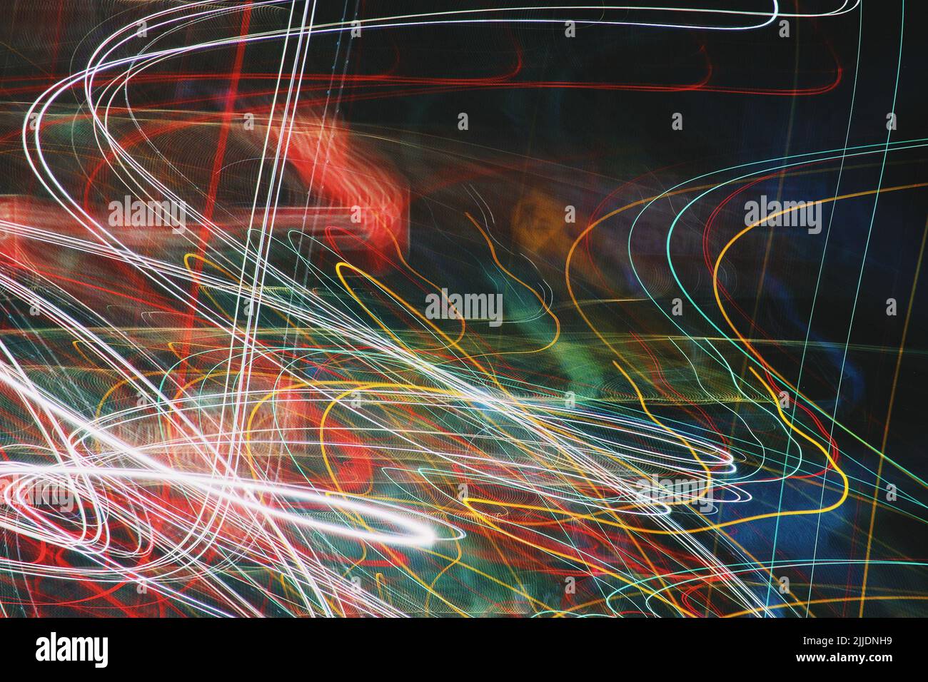 A colorful abstract lines with black background Stock Photo - Alamy