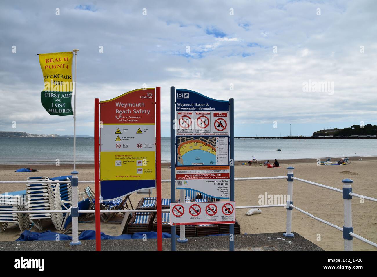 Weymouth Beach Front Sign Stock Photo - Alamy