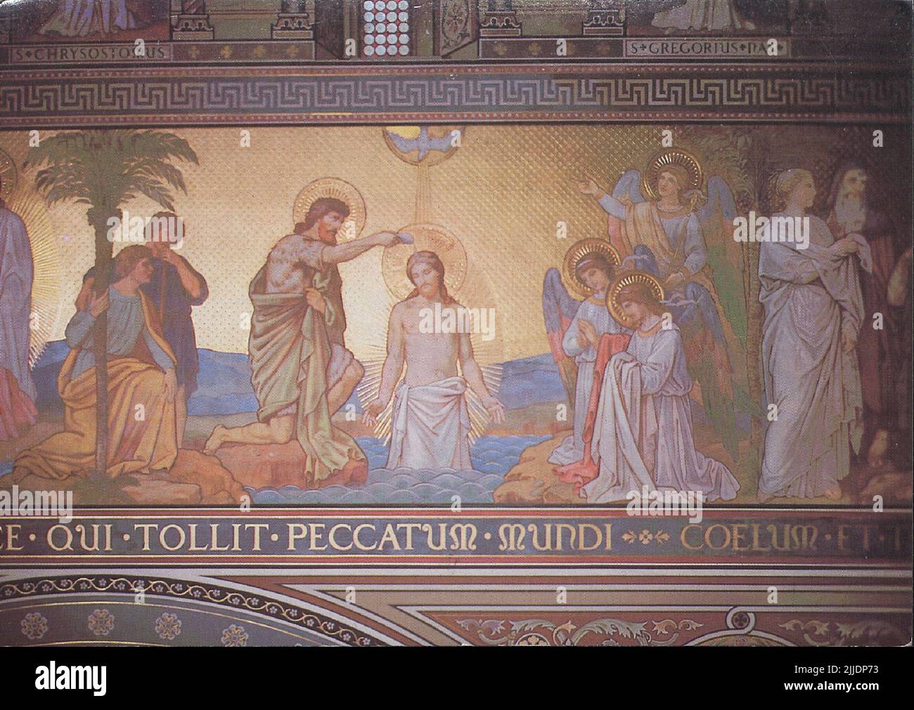 Pécs Cathedral (XI-XIX). Postcard of the Cathedral of Pécs - a mural of ...