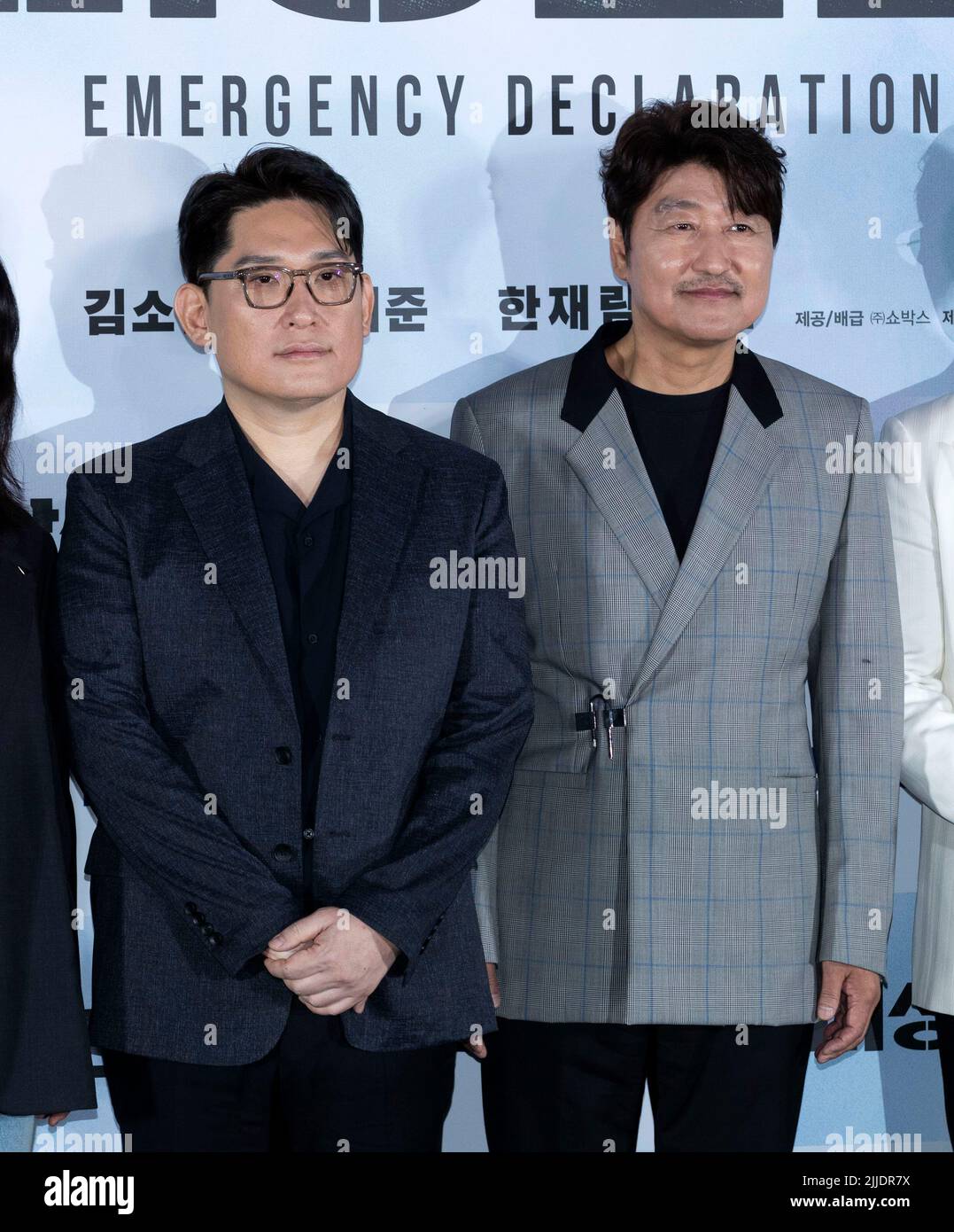 Seoul, South Korea. 25th July, 2022. (L to R) Film director Han Jae-rim ...