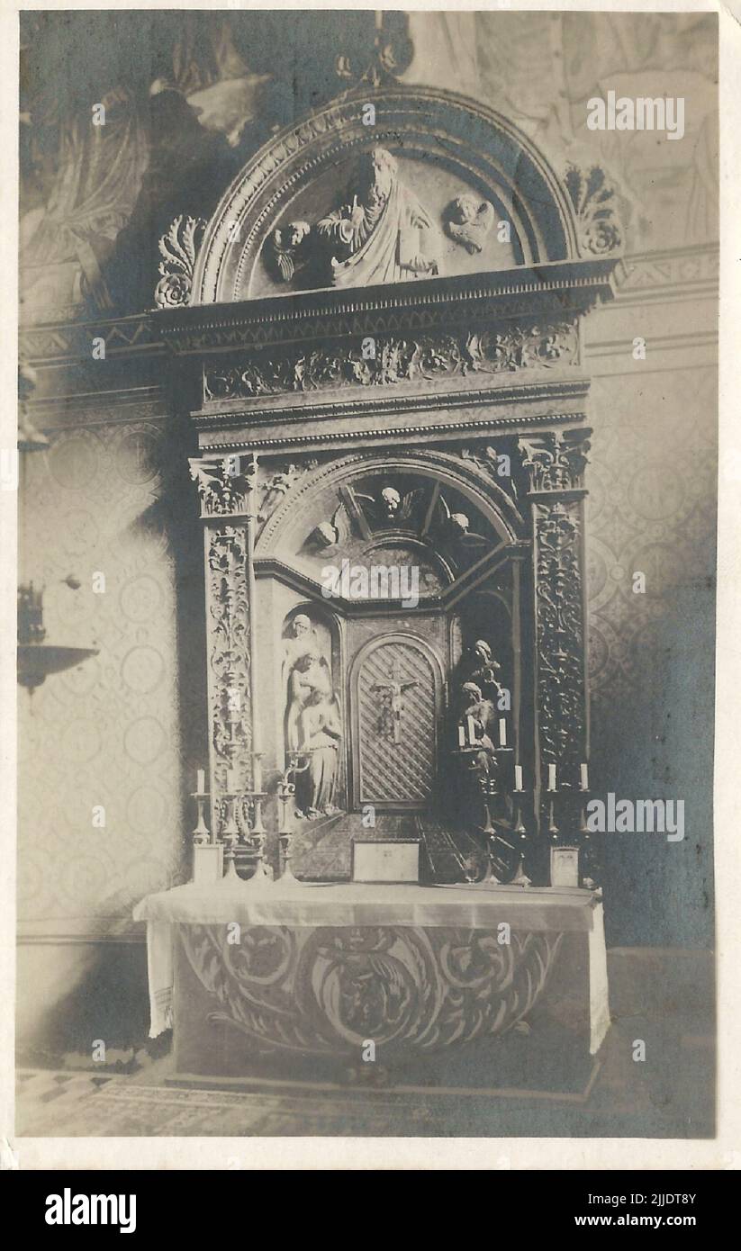 Cathedral. Postcard of the Cathedral of Pécs - marble altar from the ...