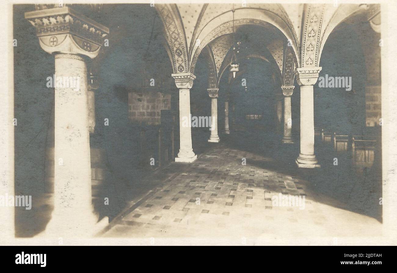 Catacombs in the Pécs Cathedral. Postcard of the Cathedral of Pécs ...