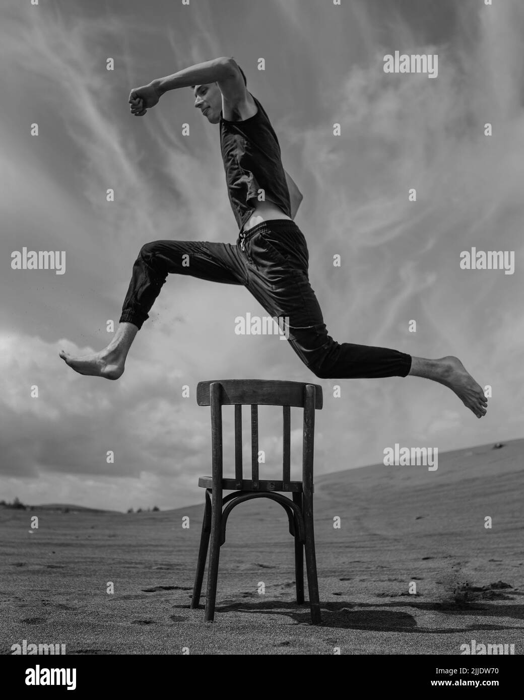 Dry jump people hi-res stock photography and images - Alamy
