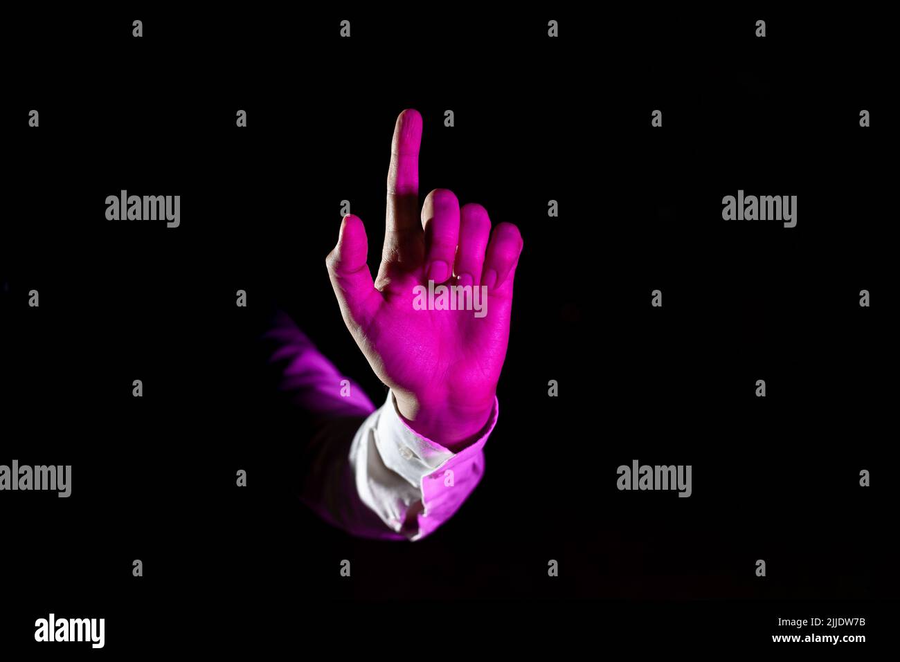 Man Pointing Finger During Professional Training Through Virtual ...