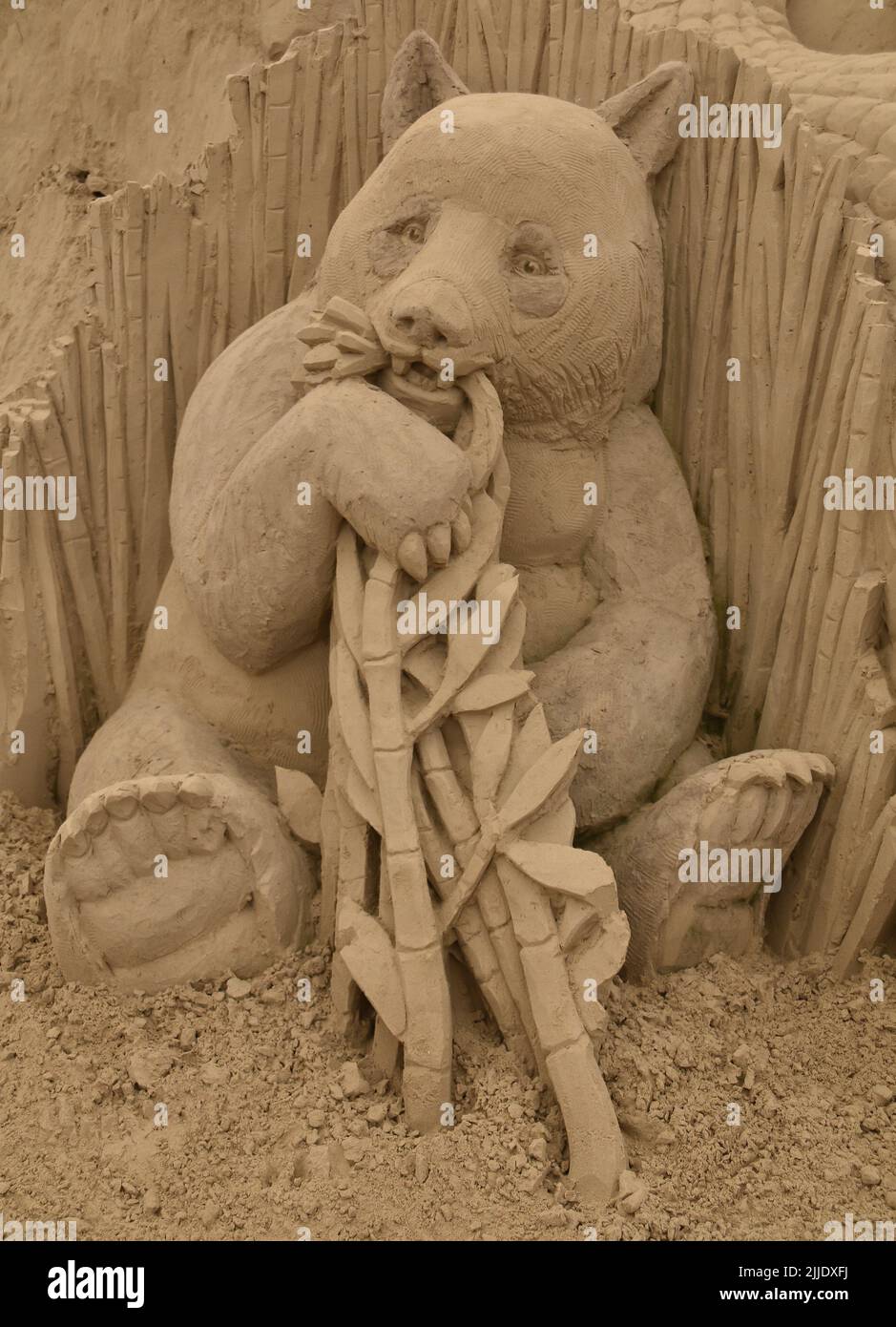 Photo Of The Sand Sculpture: Panda, Sandworld In Lodmoor Country Park ...