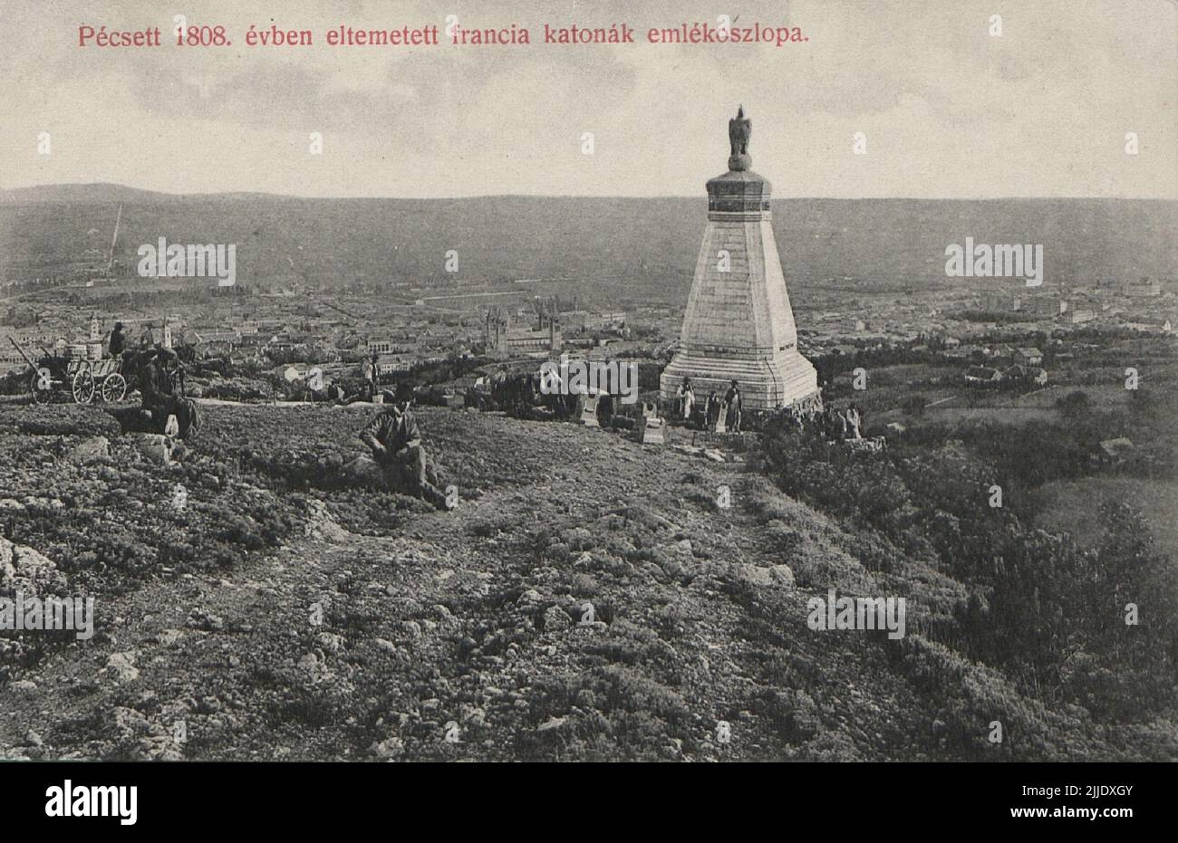 French memorial. The French memorial on the Mecsek Mountain, with the ...