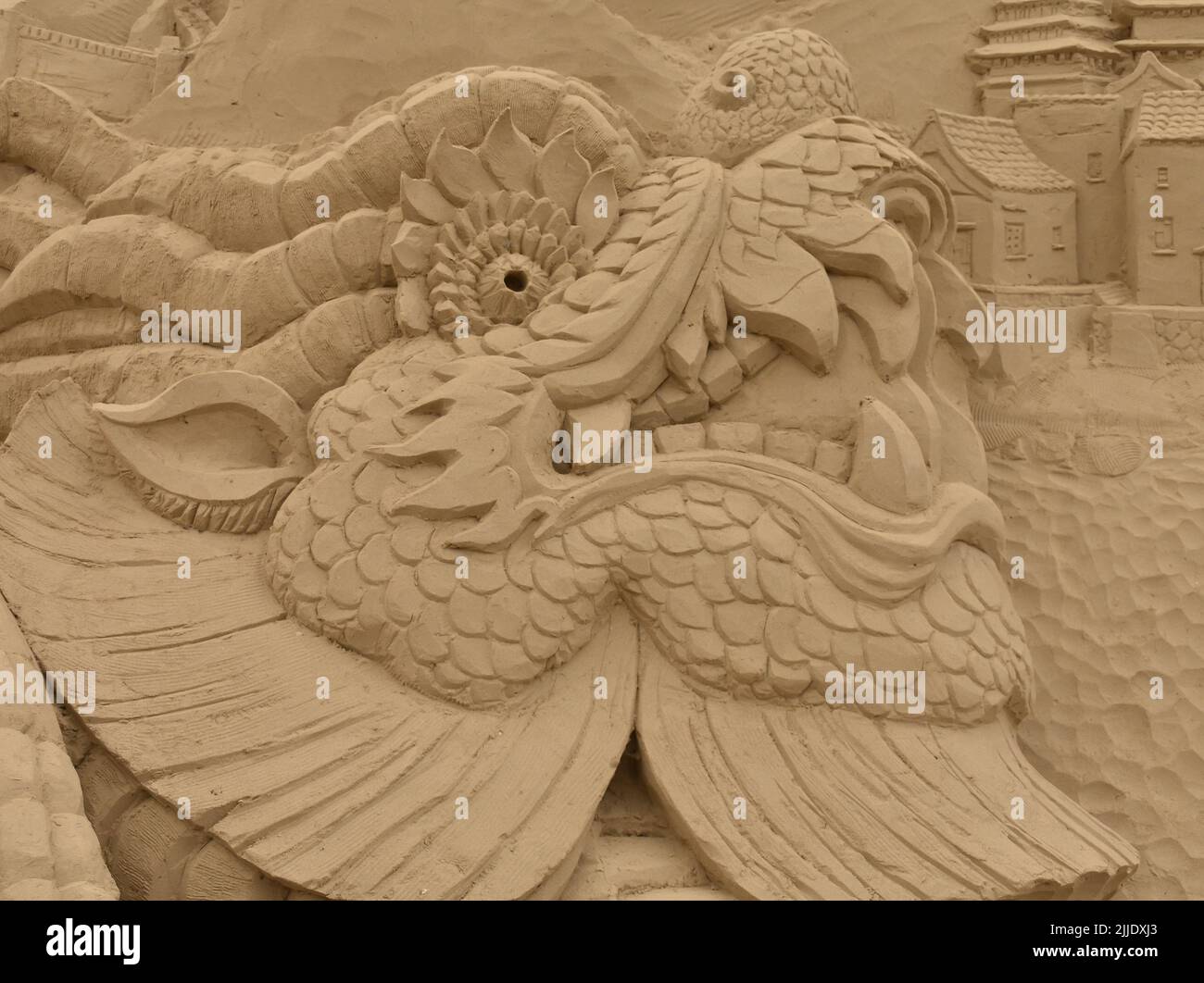 Photo Of The Sand Sculpture: Chinese Dragon, Sandworld In Lodmoor ...