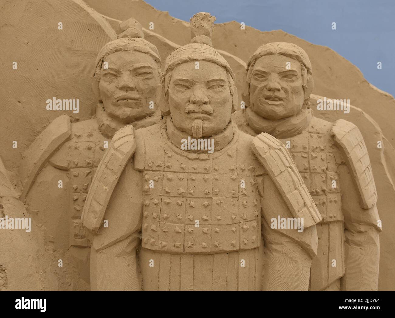 Photo Of The Sand Sculpture: Chinese Soldiers, Sandworld In Lodmoor ...