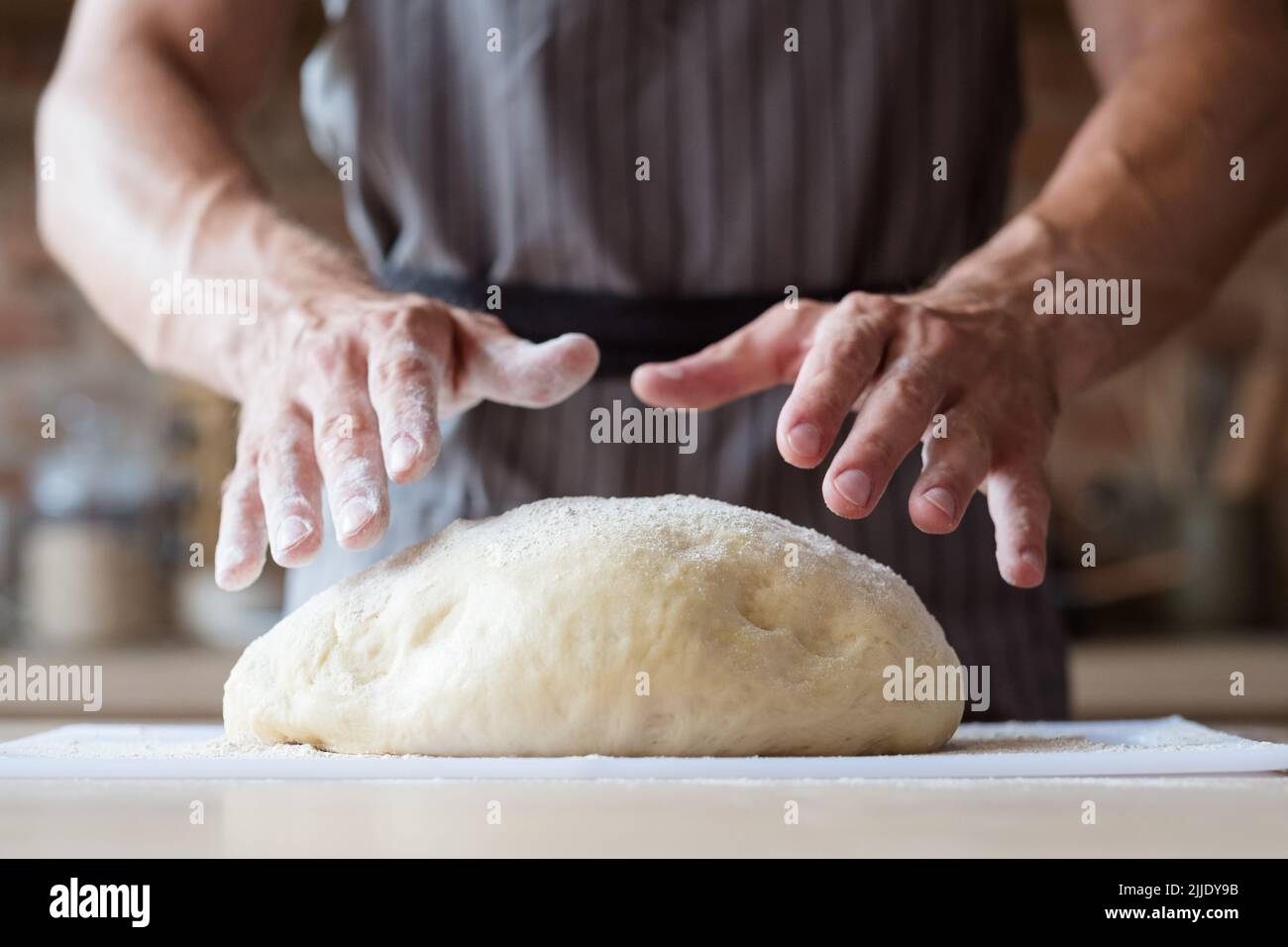 food cook chef bread puff pastry man hands dough Stock Photo - Alamy