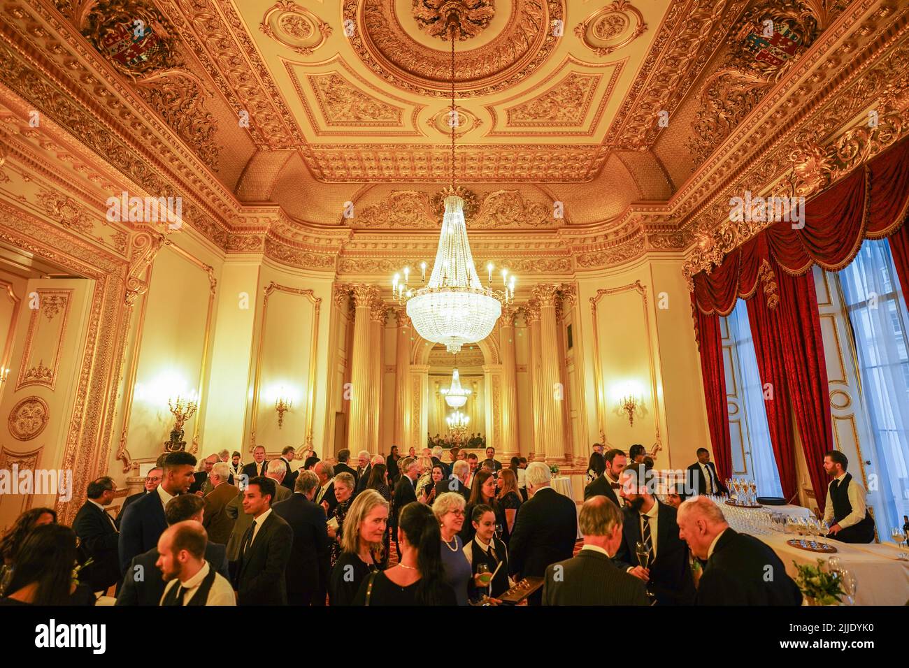 A reception room in Lancaster House in Mayfair, London, which was used ...
