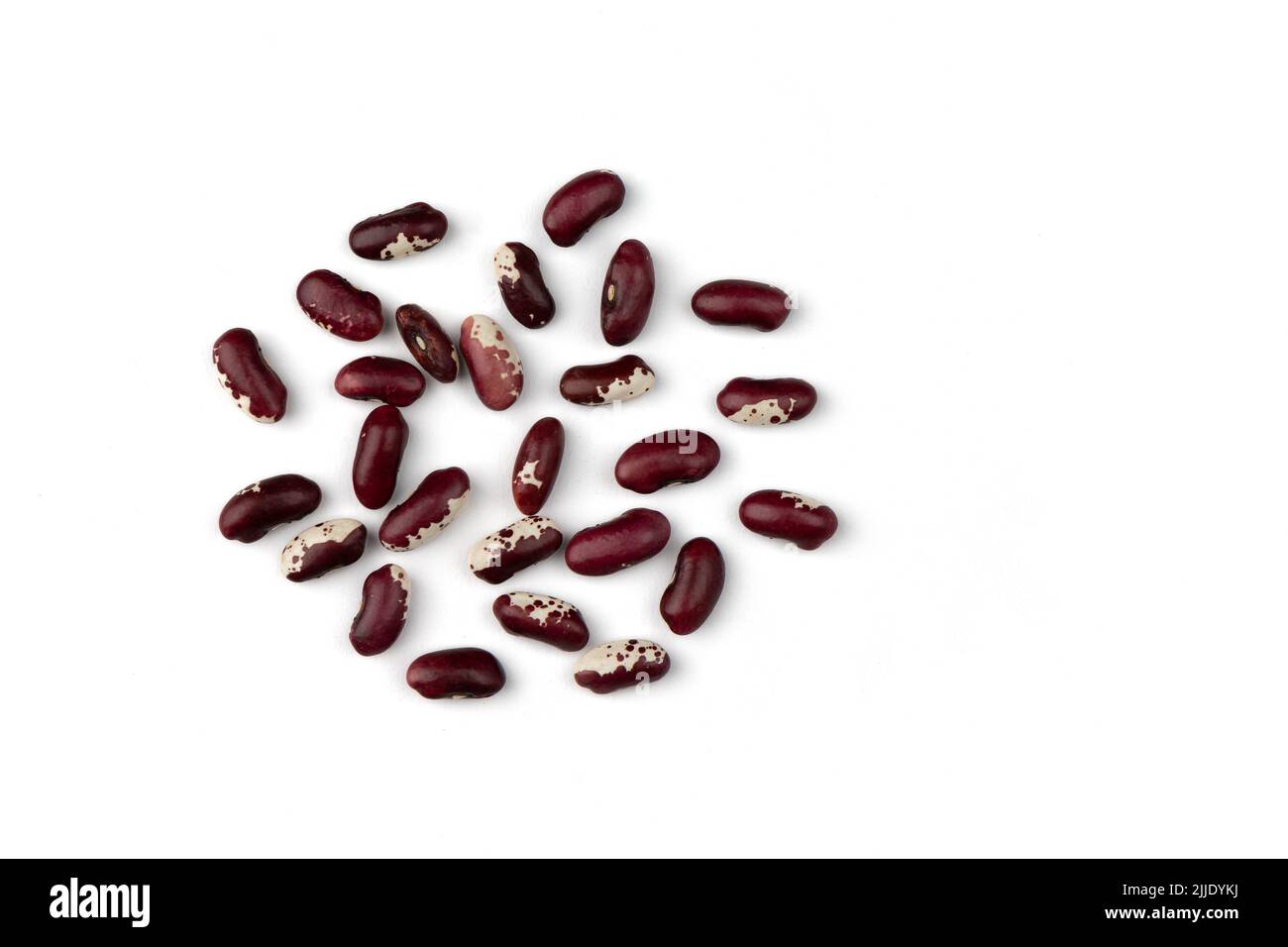 red kidney beans isolated on white background close up, top view Stock ...