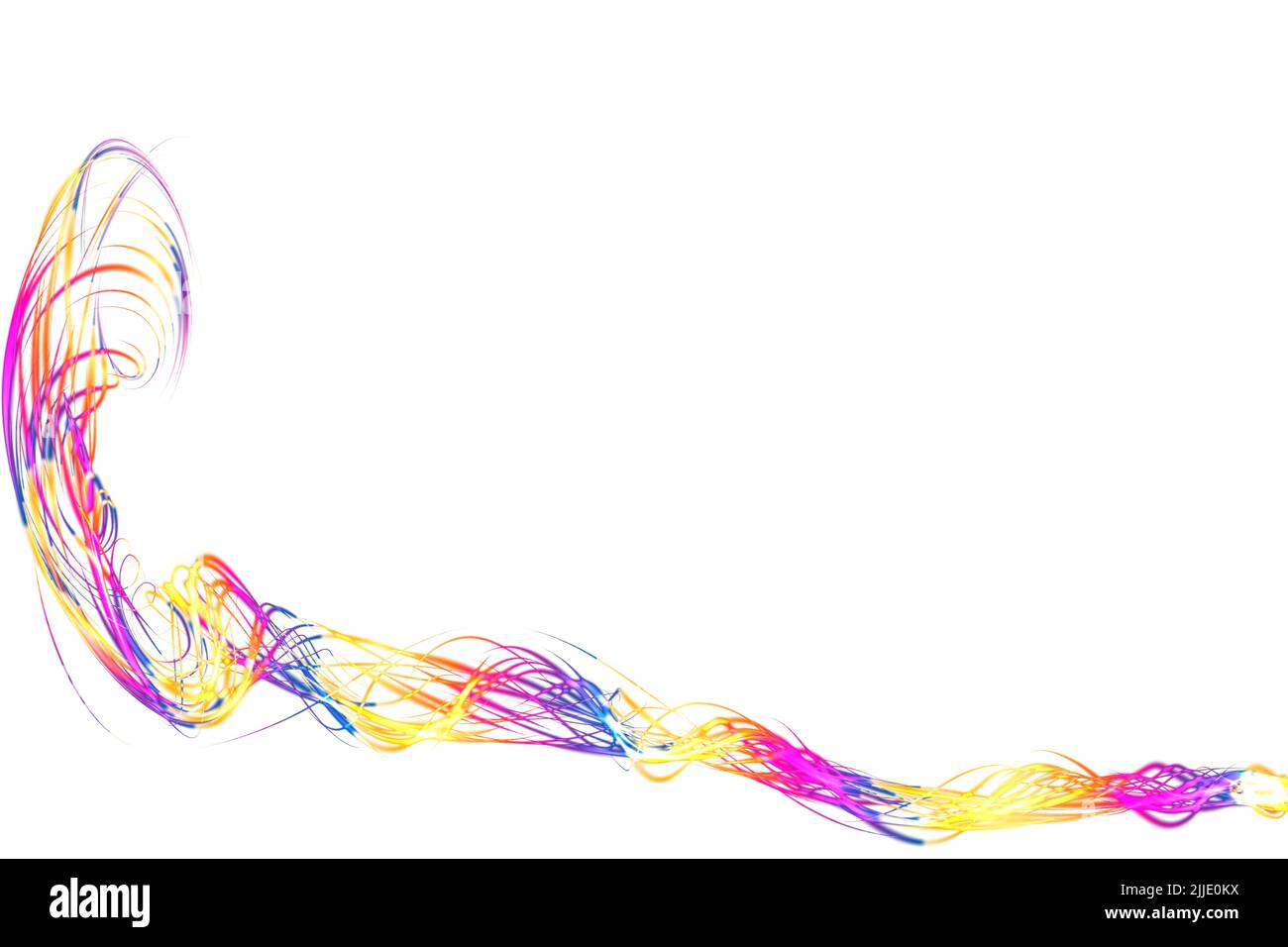 A colorful doodle lines on a white background with copyspace Stock ...
