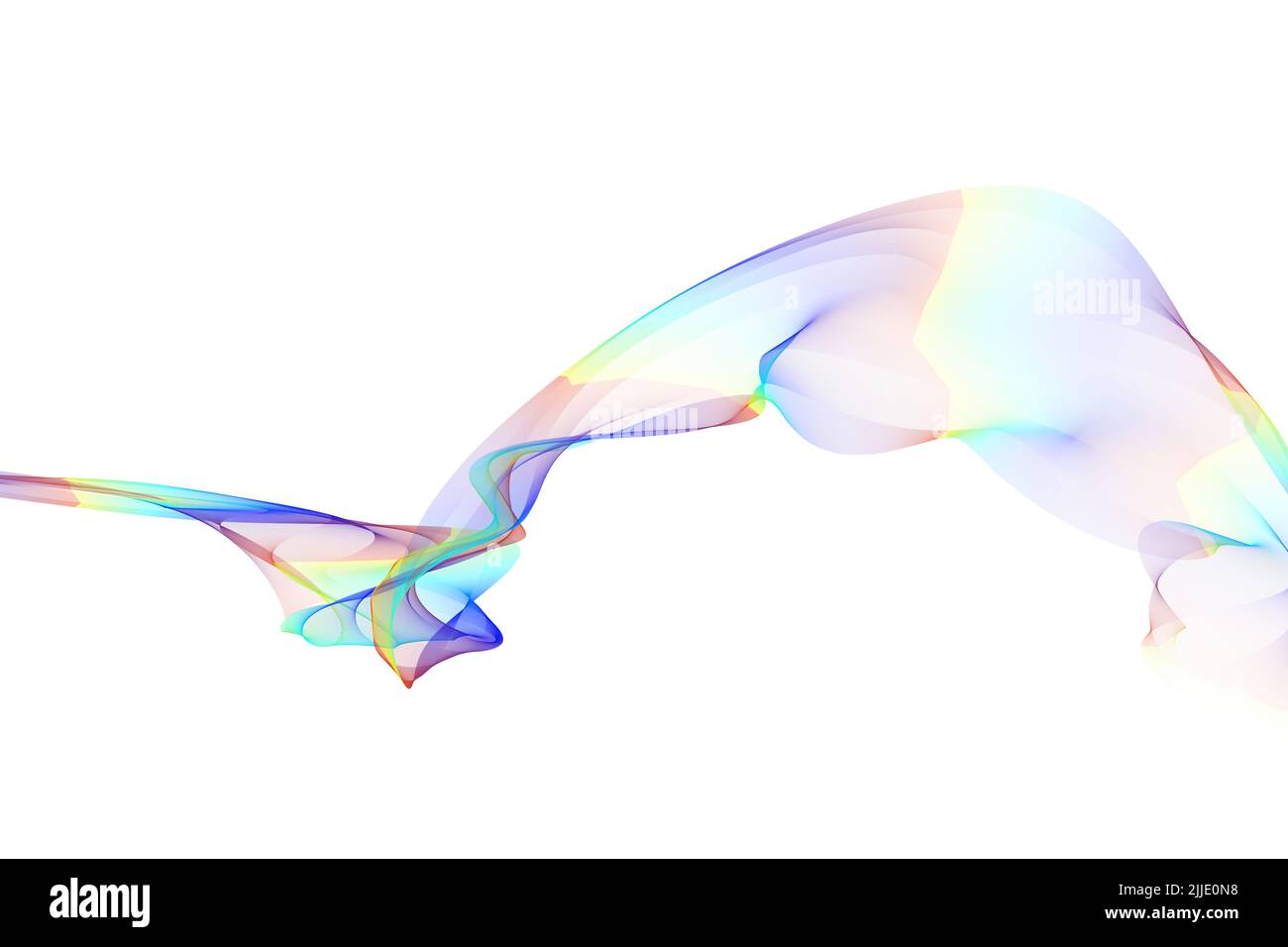 A transparent colorful watercolor flow on a white background Stock ...