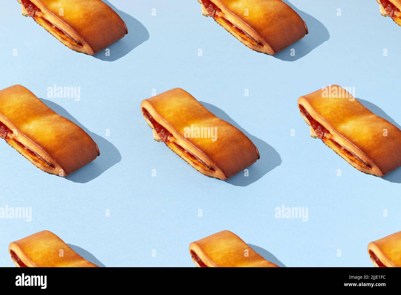 Lanche misto traditional portuguese sandwich with cheese and chorizo ...