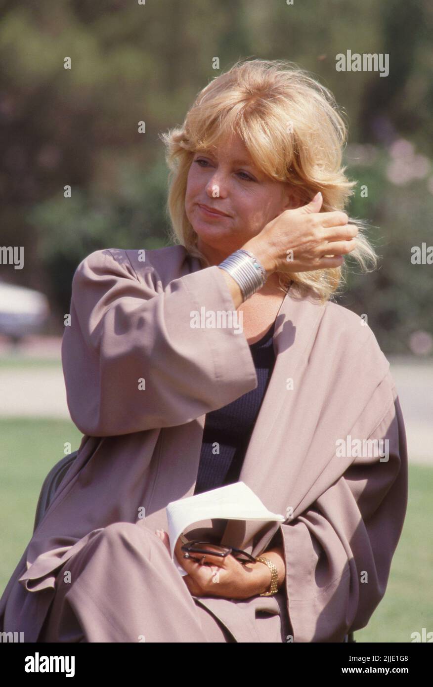 Goldie Hawn at the Hollywood Clean Water Caravan California, 1986. with ...
