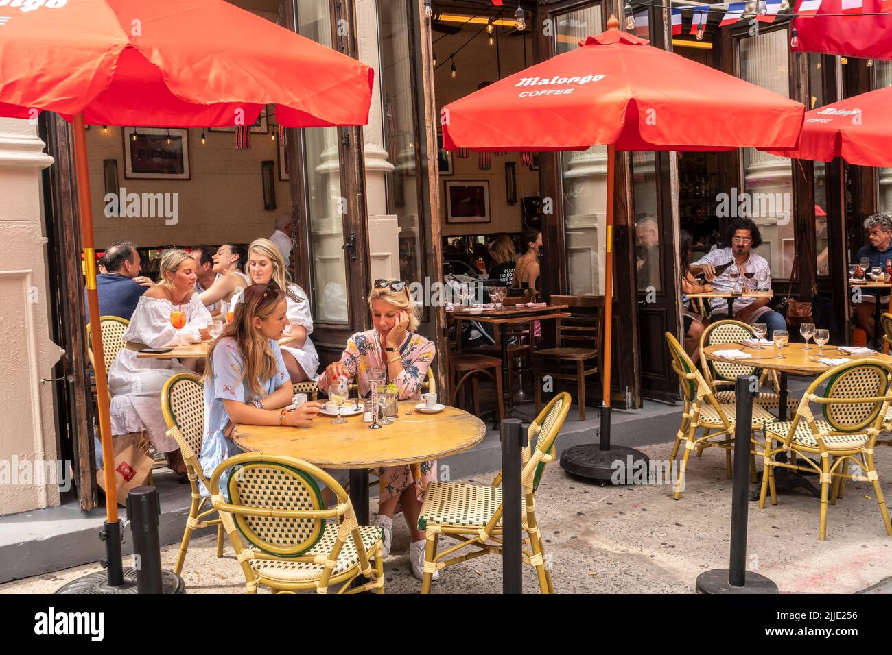 Al fresco dining at Felix restaurant in Soho in New York on Sunday ...