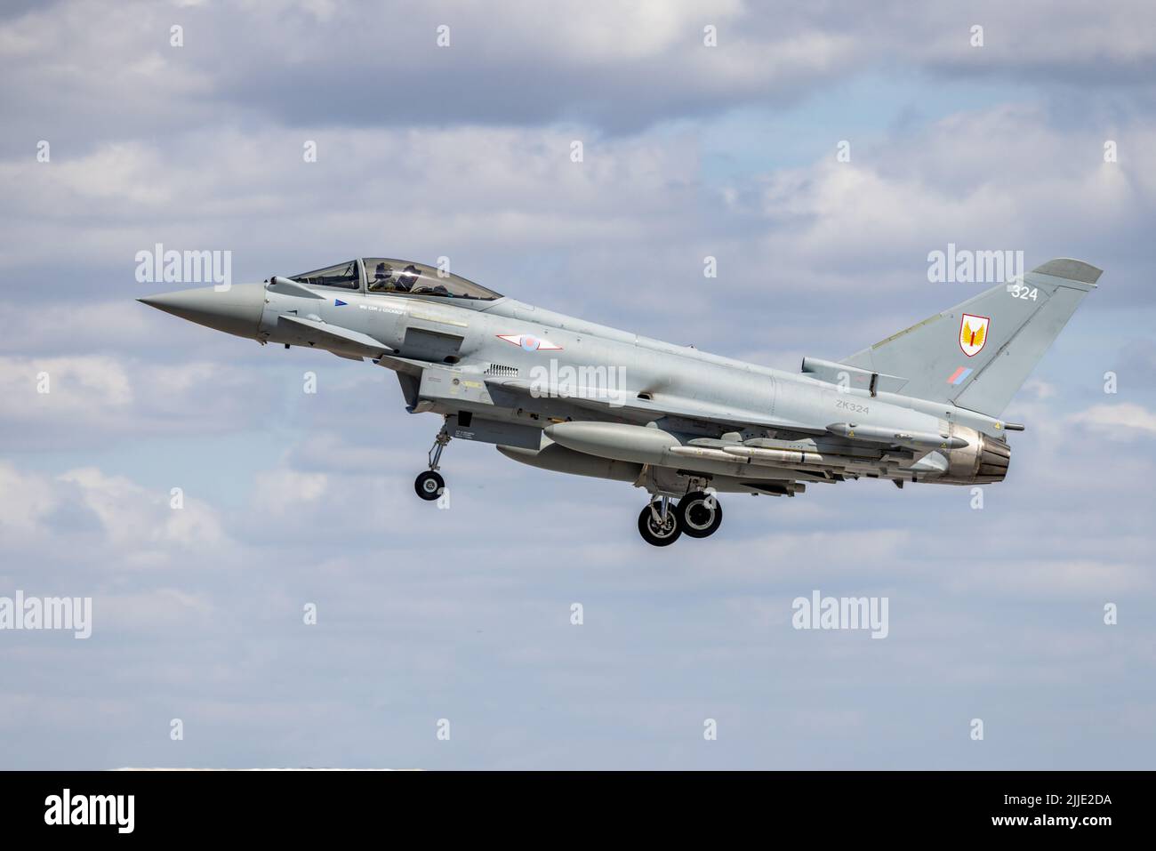 Royal Air Force Typhoon FGR4 ‘ZK324’ arriving at RAF Fairford on the ...