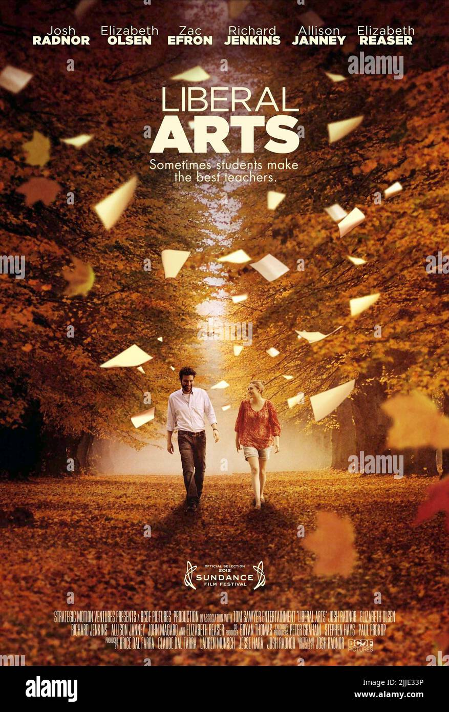 JOSH RADNOR, ELIZABETH OLSEN POSTER, LIBERAL ARTS, 2012 Stock Photo - Alamy