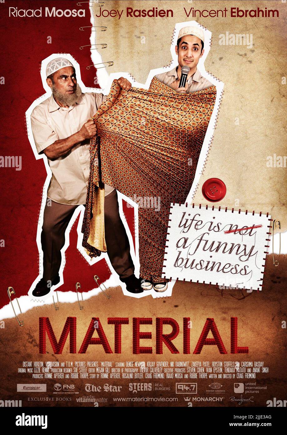 VINCENT EBRAHIM, RIAAD MOOSA POSTER, MATERIAL, 2012 Stock Photo - Alamy