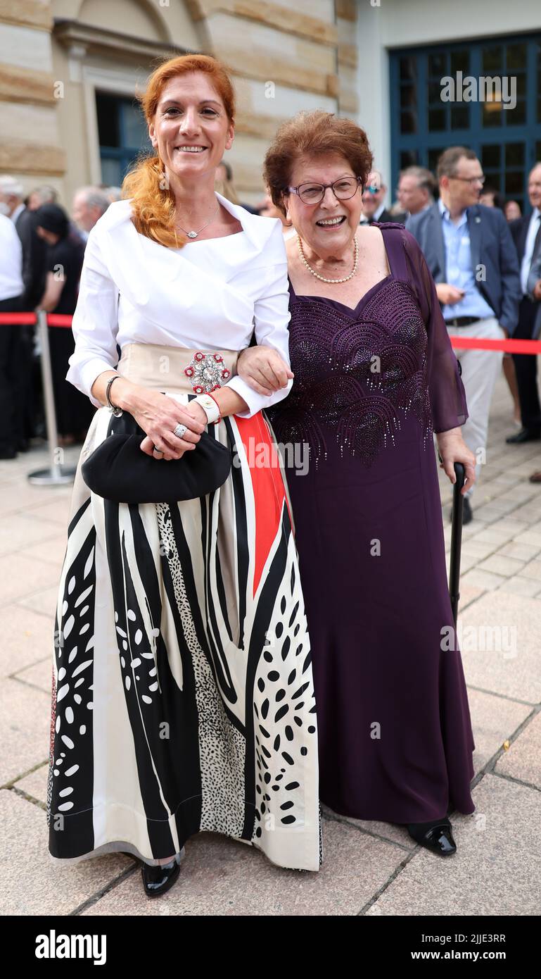 Bayreuth, Germany. 25th July, 2022. Barbara Stamm (CSU, r), former ...