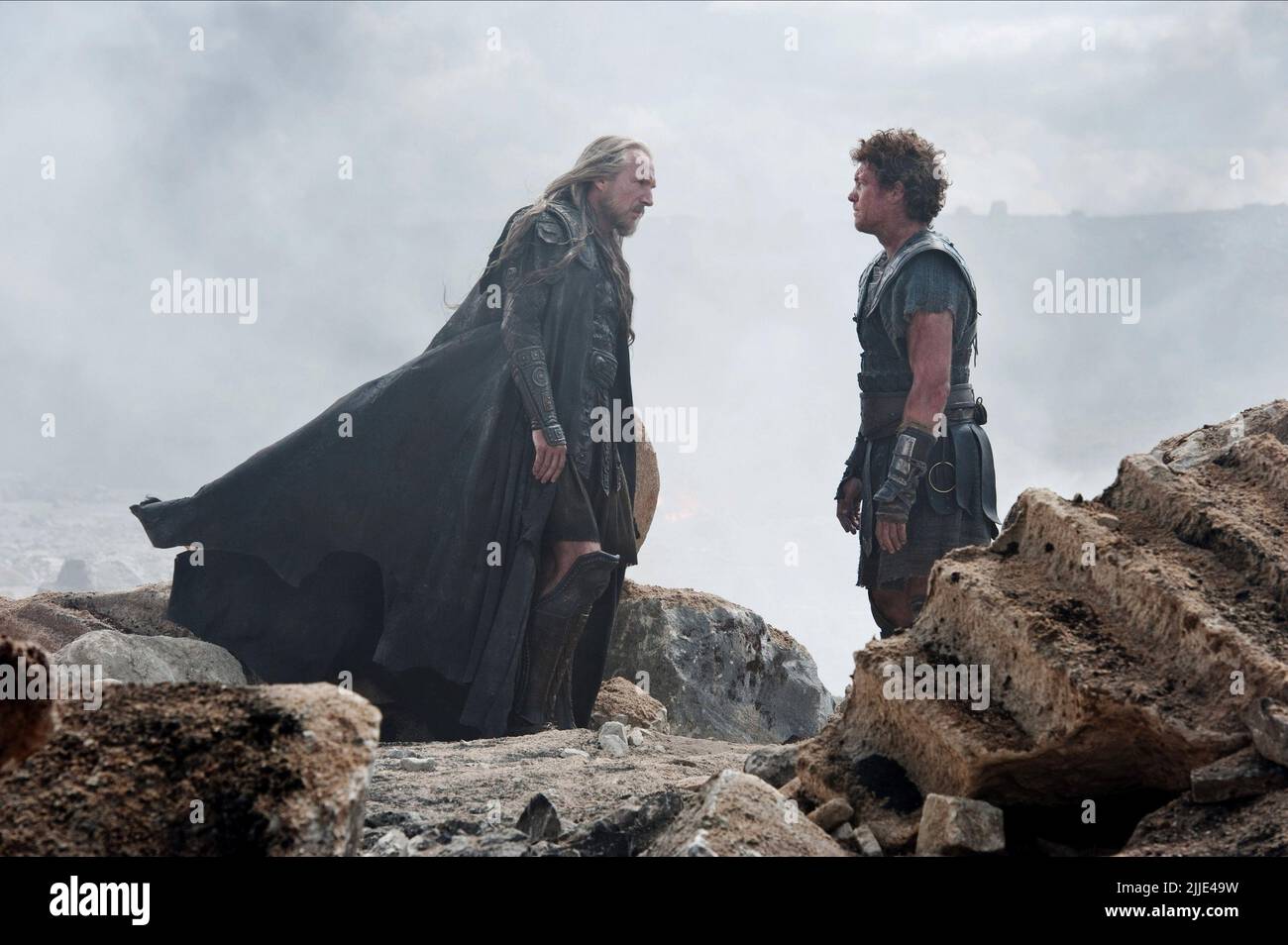 RALPH FIENNES, SAM WORTHINGTON, WRATH OF THE TITANS, 2012 Stock Photo ...