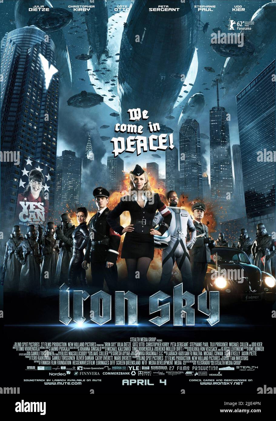 GÖTZ OTTO, JULIA DIETZE, CHRISTOPHER KIRBY, UDO KIER, IRON SKY, 2012 ...