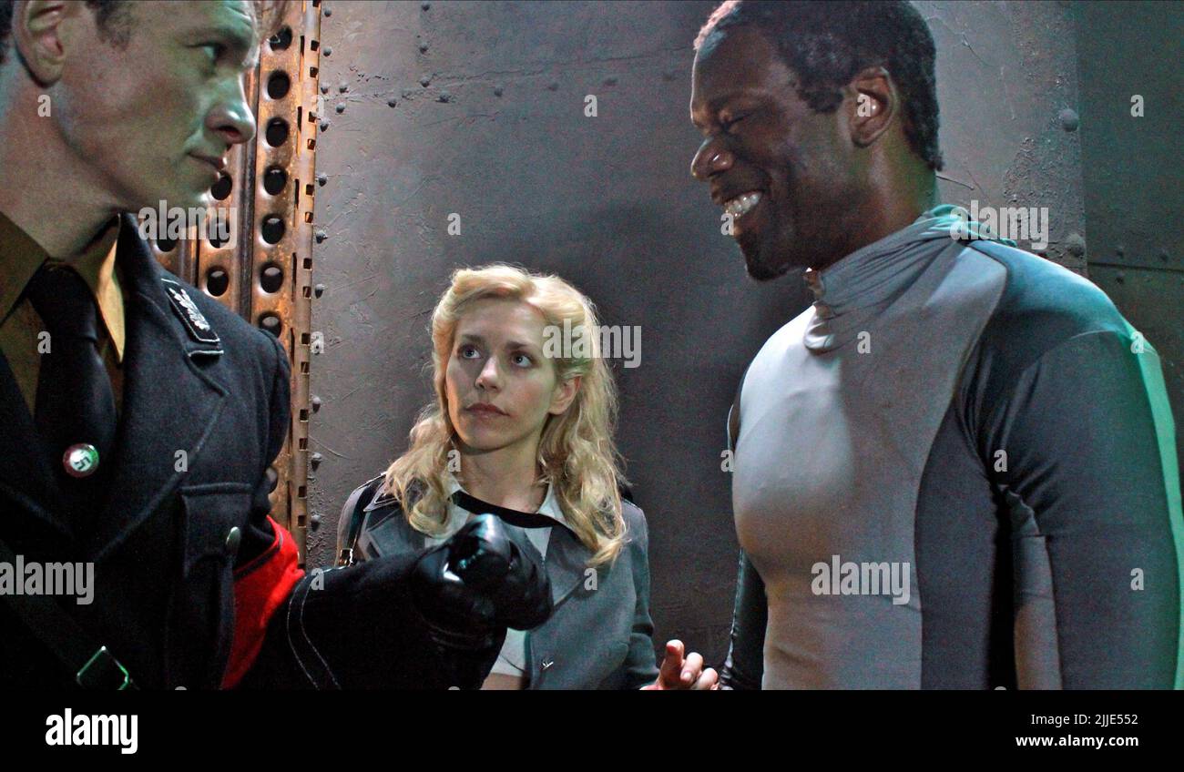 GÖTZ OTTO, JULIA DIETZE, CHRISTOPHER KIRBY, IRON SKY, 2012 Stock Photo ...