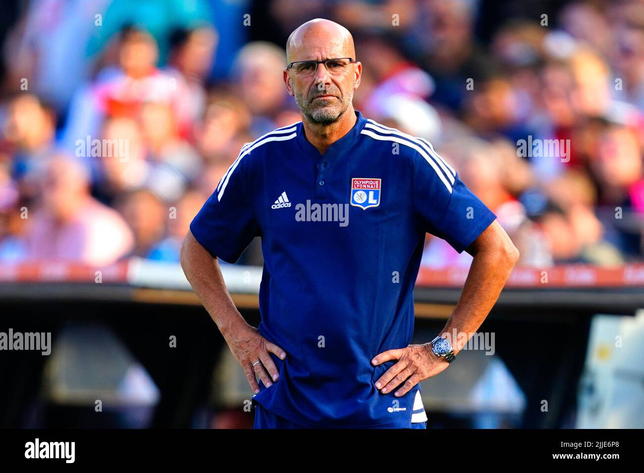 Rotterdam, Netherlands - July 24, 2022, Coach Peter Bosz of Olympique ...