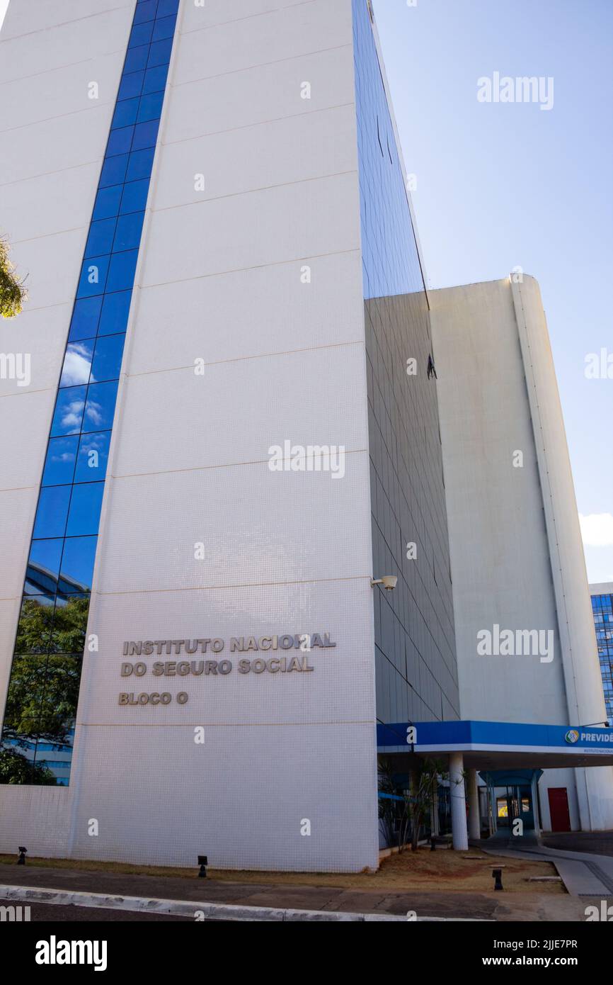 Brasília, Federal District, Brazil – July 23, 2022: Facade of the INSS ...