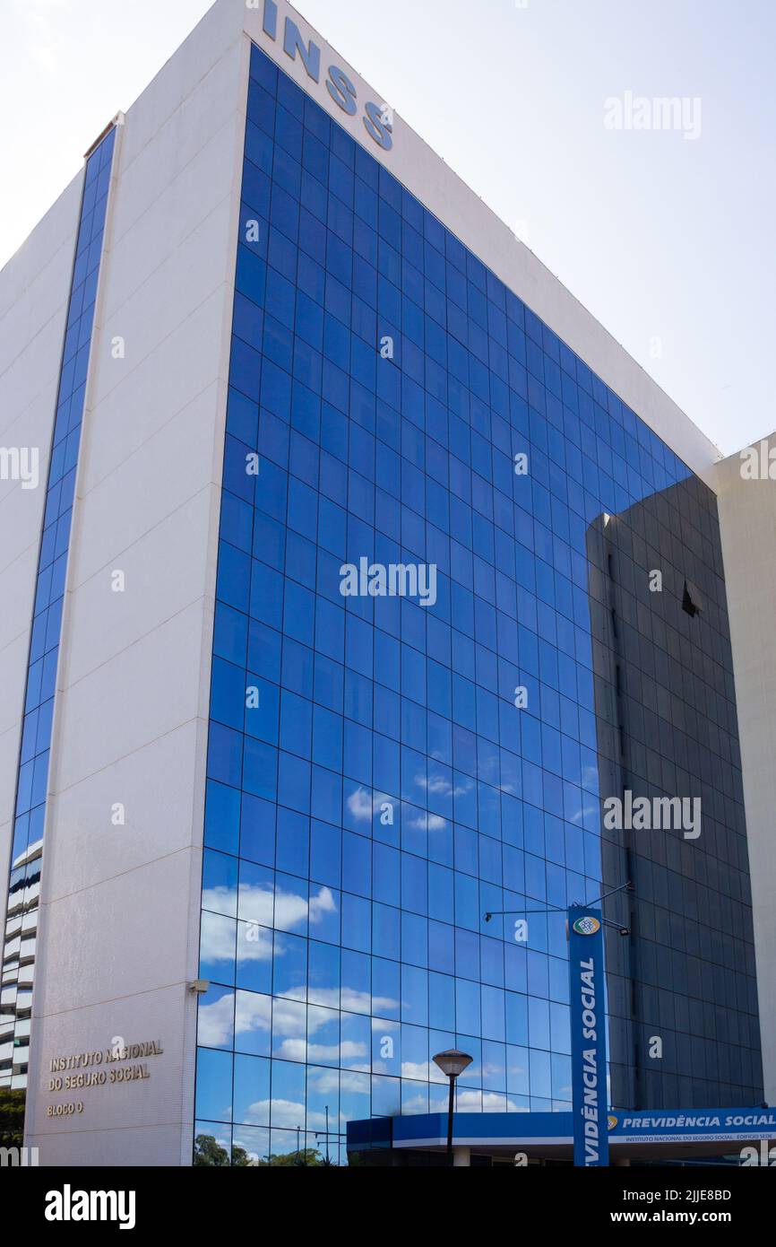 Brasília, Federal District, Brazil – July 23, 2022: Facade of the INSS ...