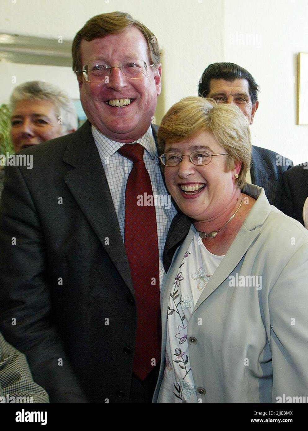Ulster unionist leader david trimble with his wife daphne hi-res stock ...