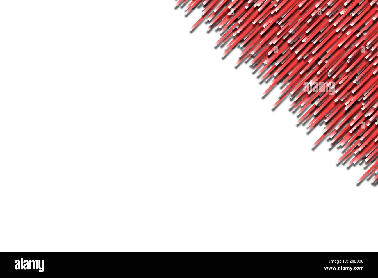 A 3D rendering of red lines isolated on a white background with ...