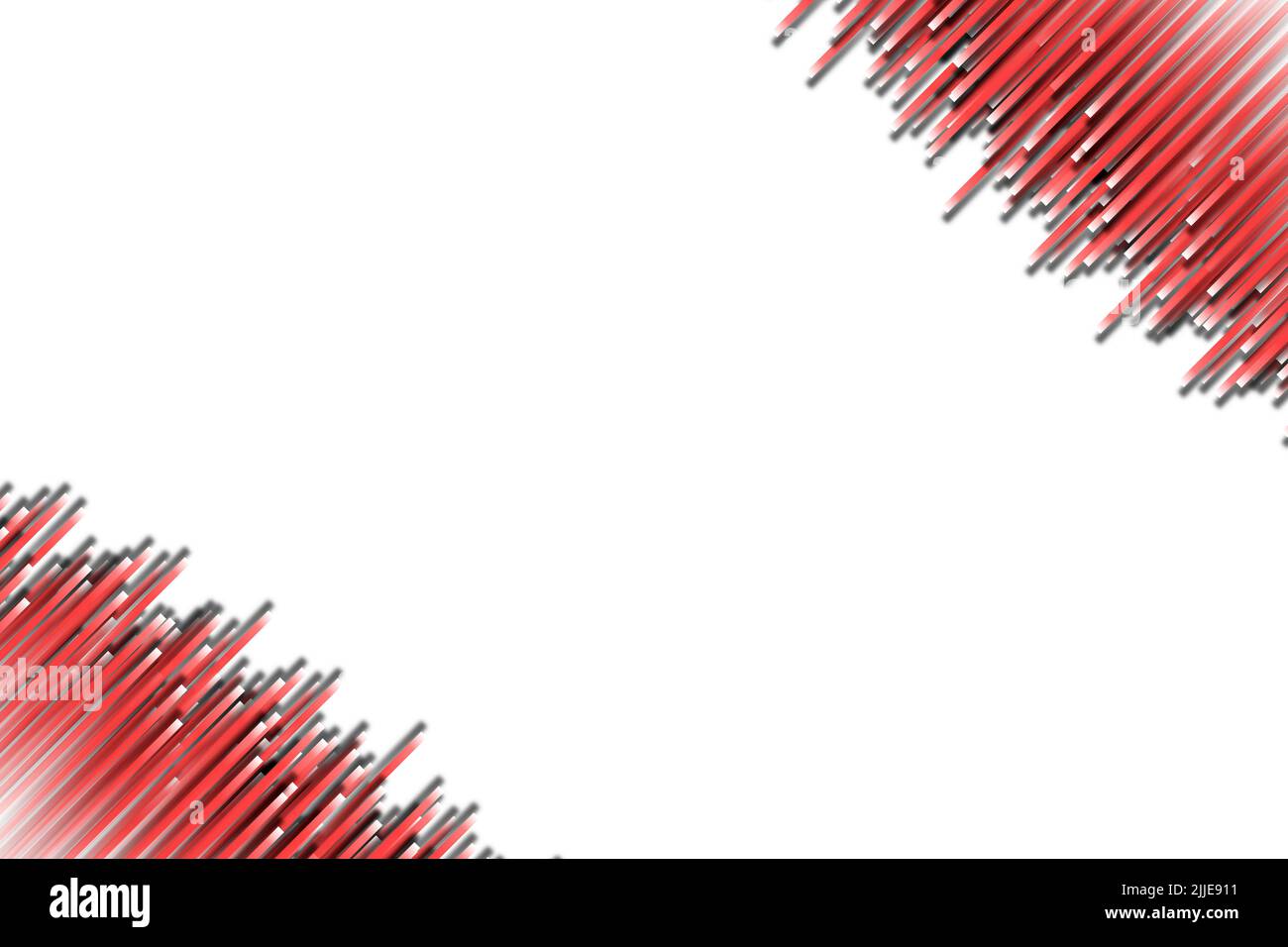 A 3D rendering of red lines isolated on a white background with ...