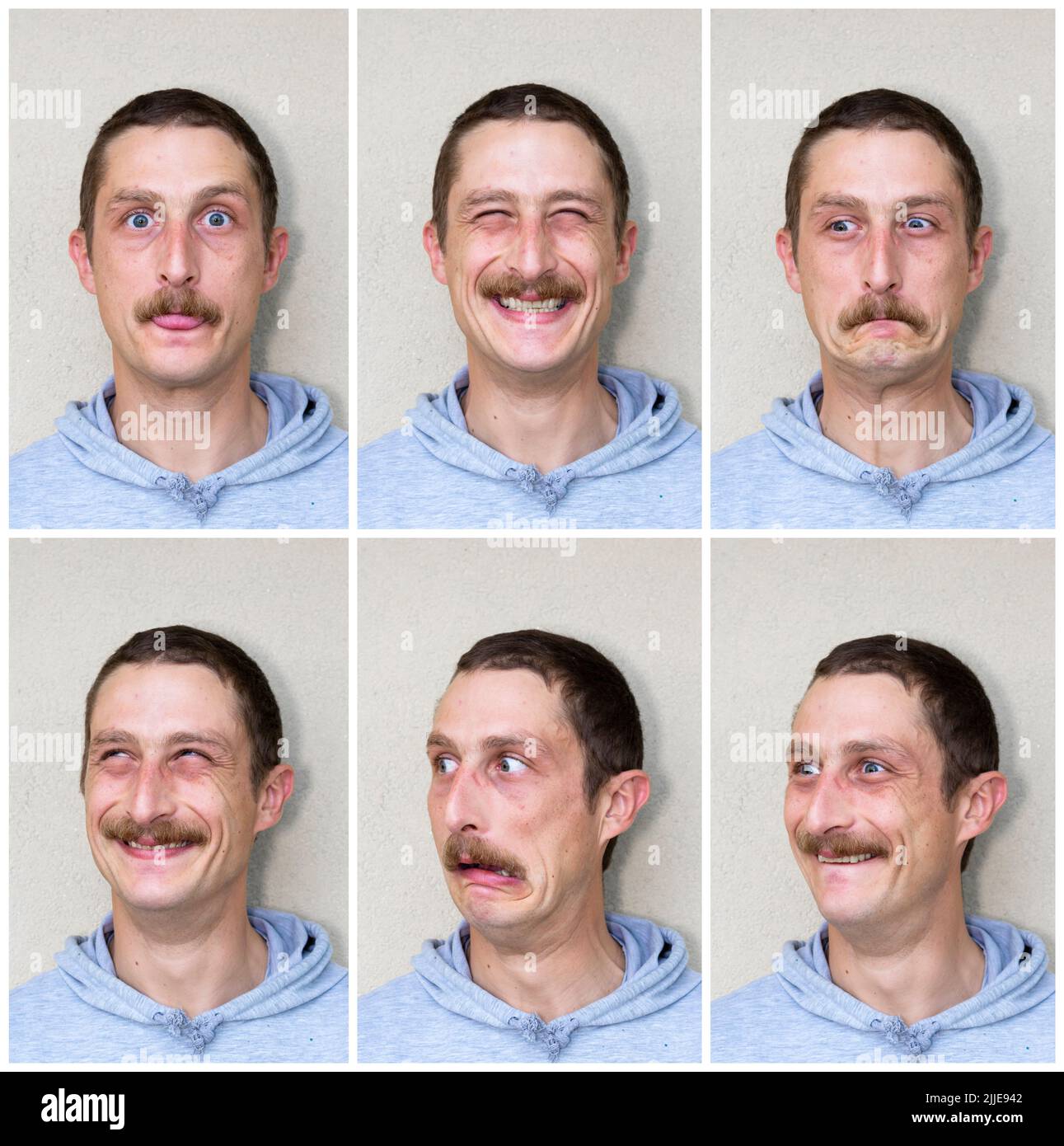 Collage of faces serious hi-res stock photography and images - Alamy