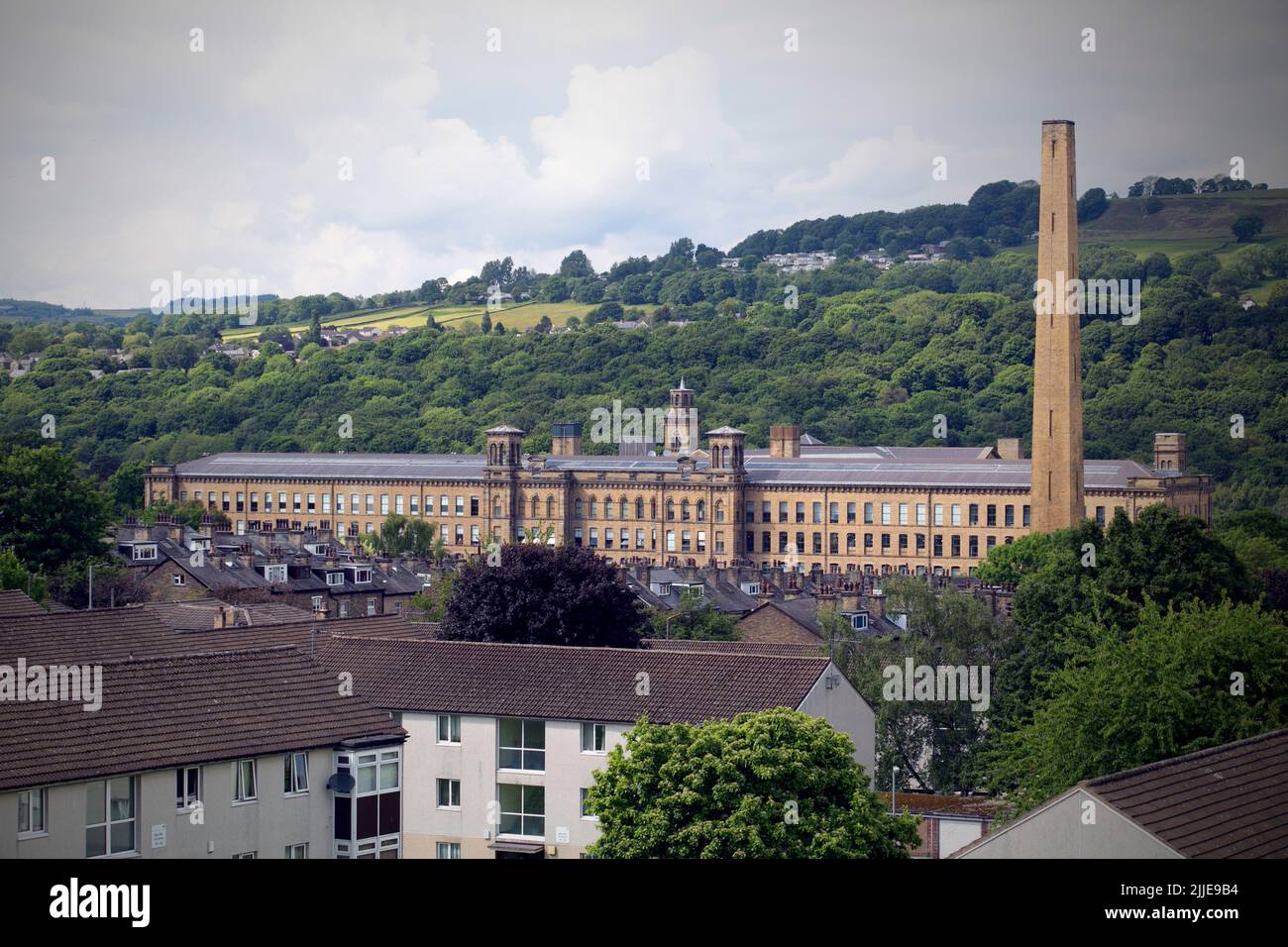 Former textile mill Salts Mill in the town of Saltaire in west ...