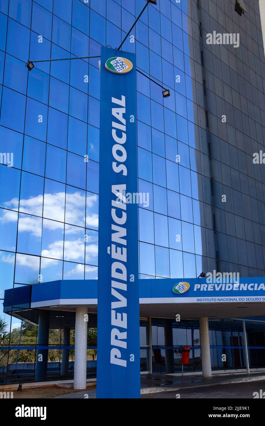 Brasília, Federal District, Brazil – July 23, 2022: Facade of the INSS ...