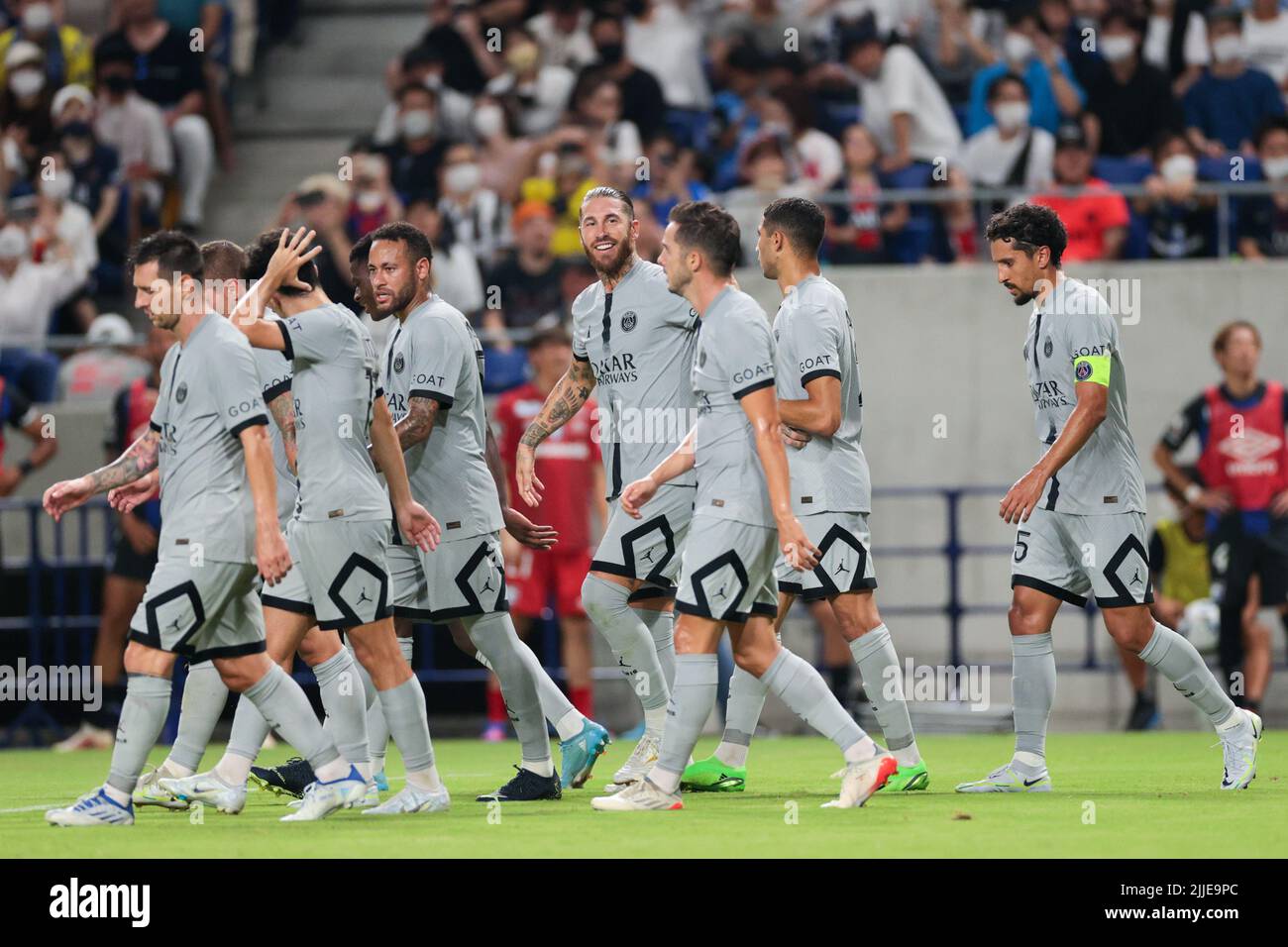 Osaka, Japan. 25th July, 2022. Paris Saint-Germain team group (PSG ...