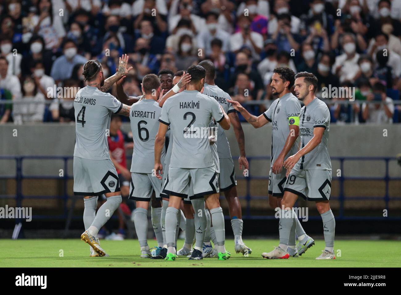 Osaka, Japan. 25th July, 2022. Paris Saint-Germain team group (PSG ...